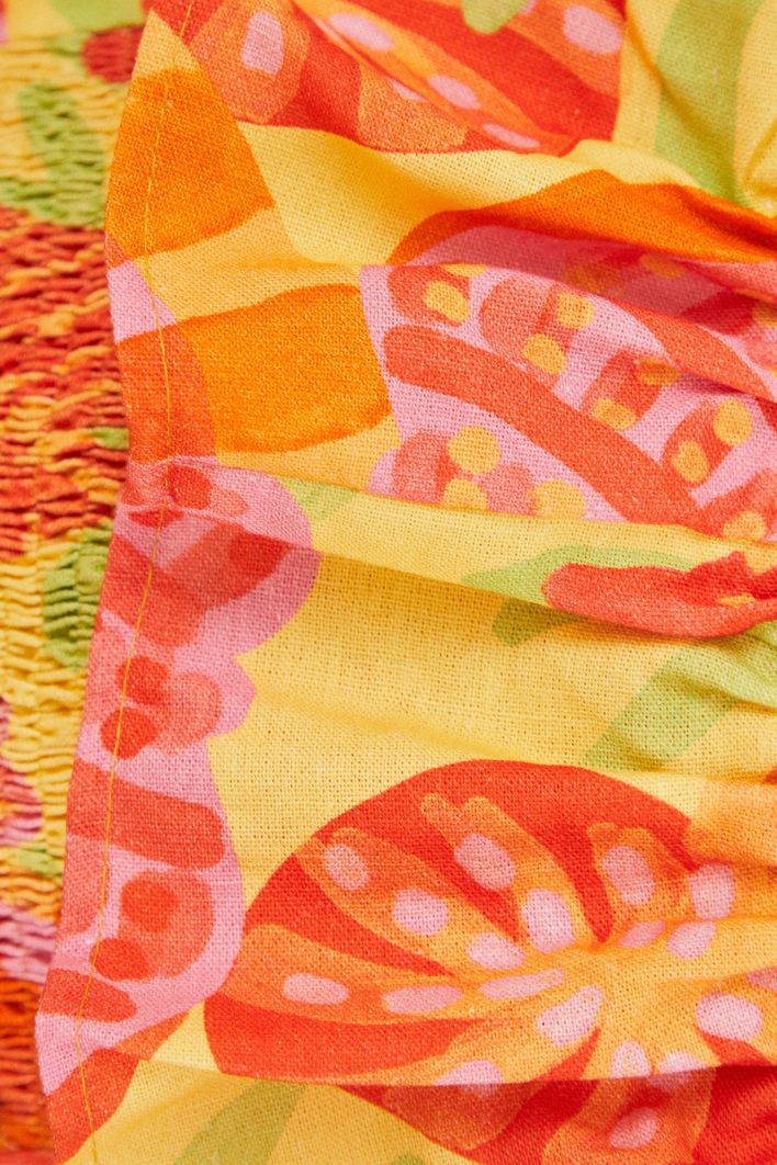 Blusa Cropped Estampada Praia De Concha