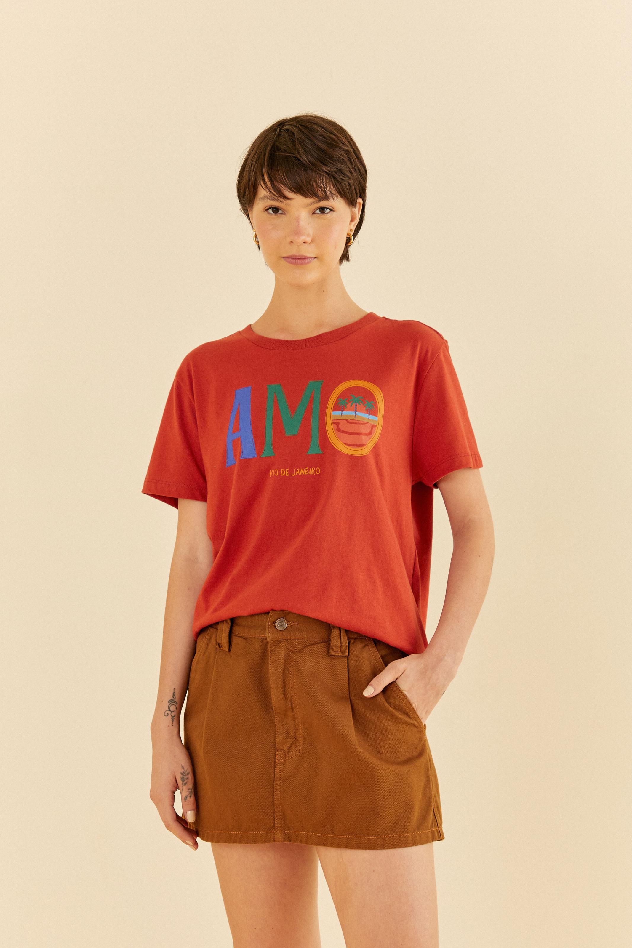 Mini Saia Sarja Estampada Búzios