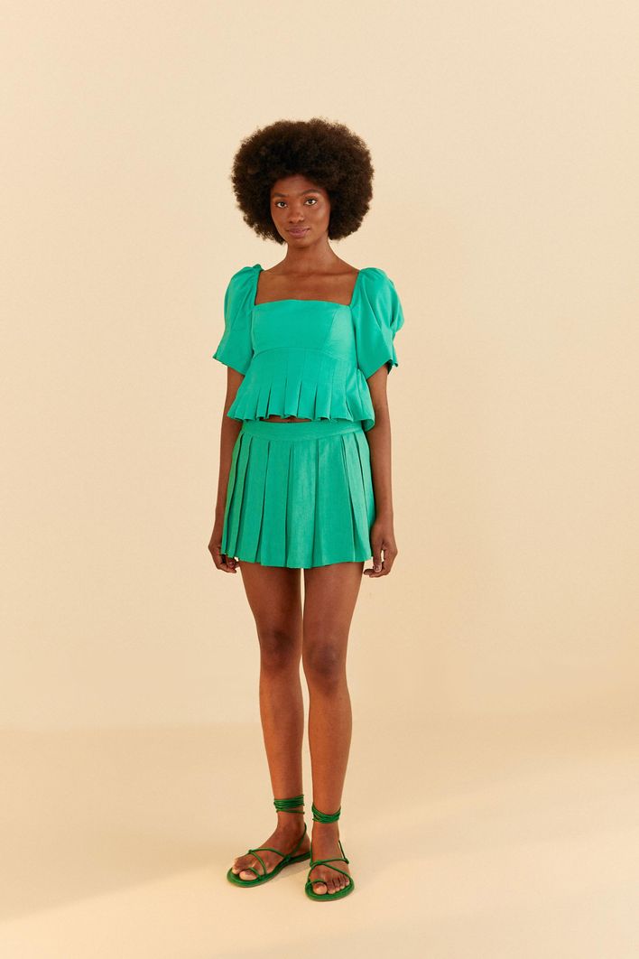 Short Saia Pregas - Farm