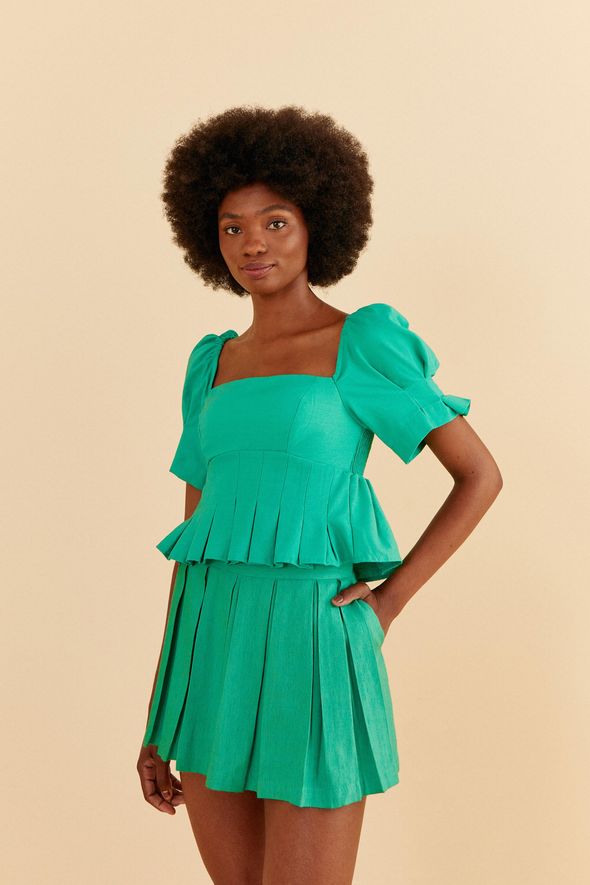 Short Saia Pregas - Farm