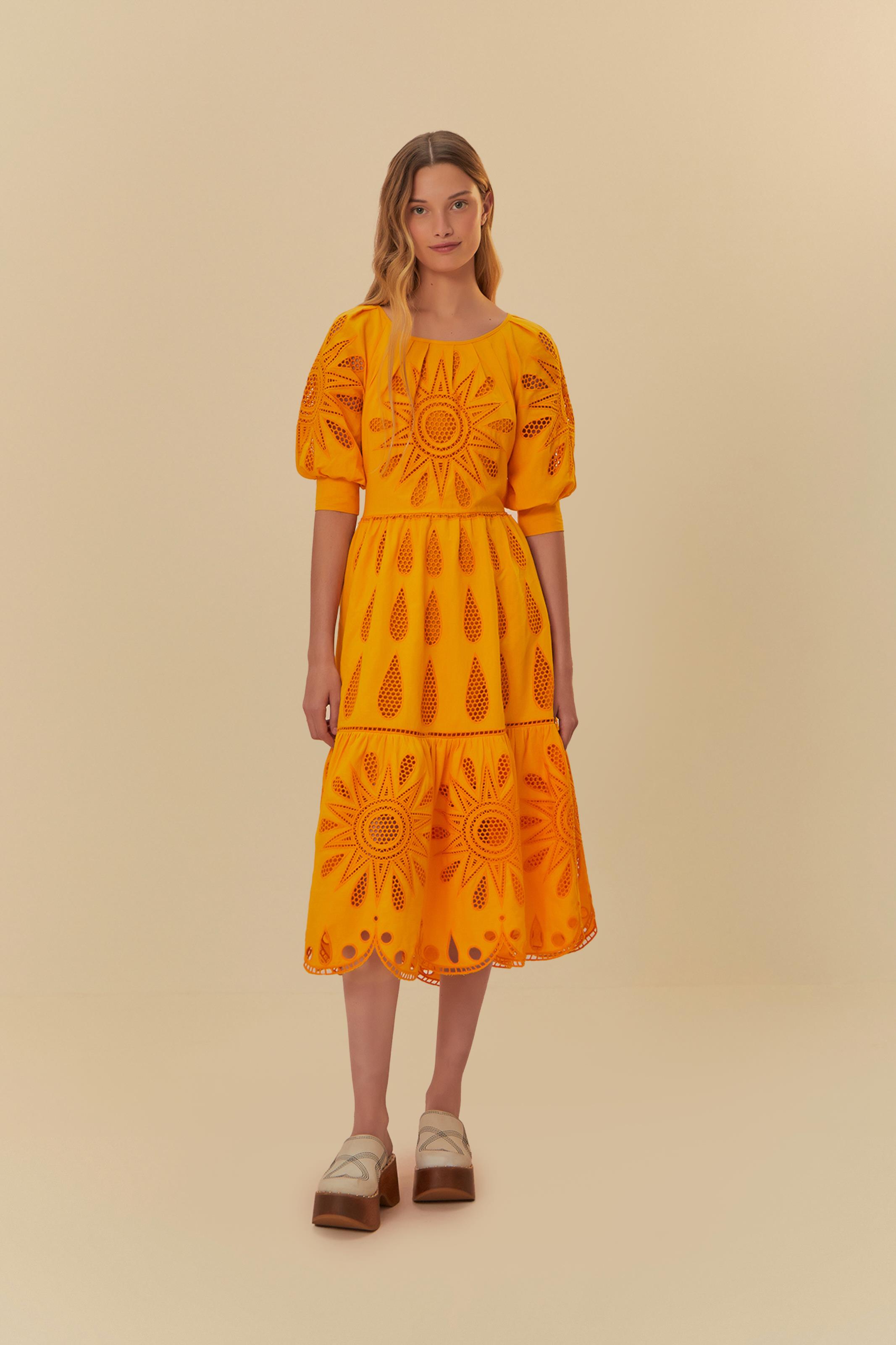 Vestido Bordado Richelieu Sol