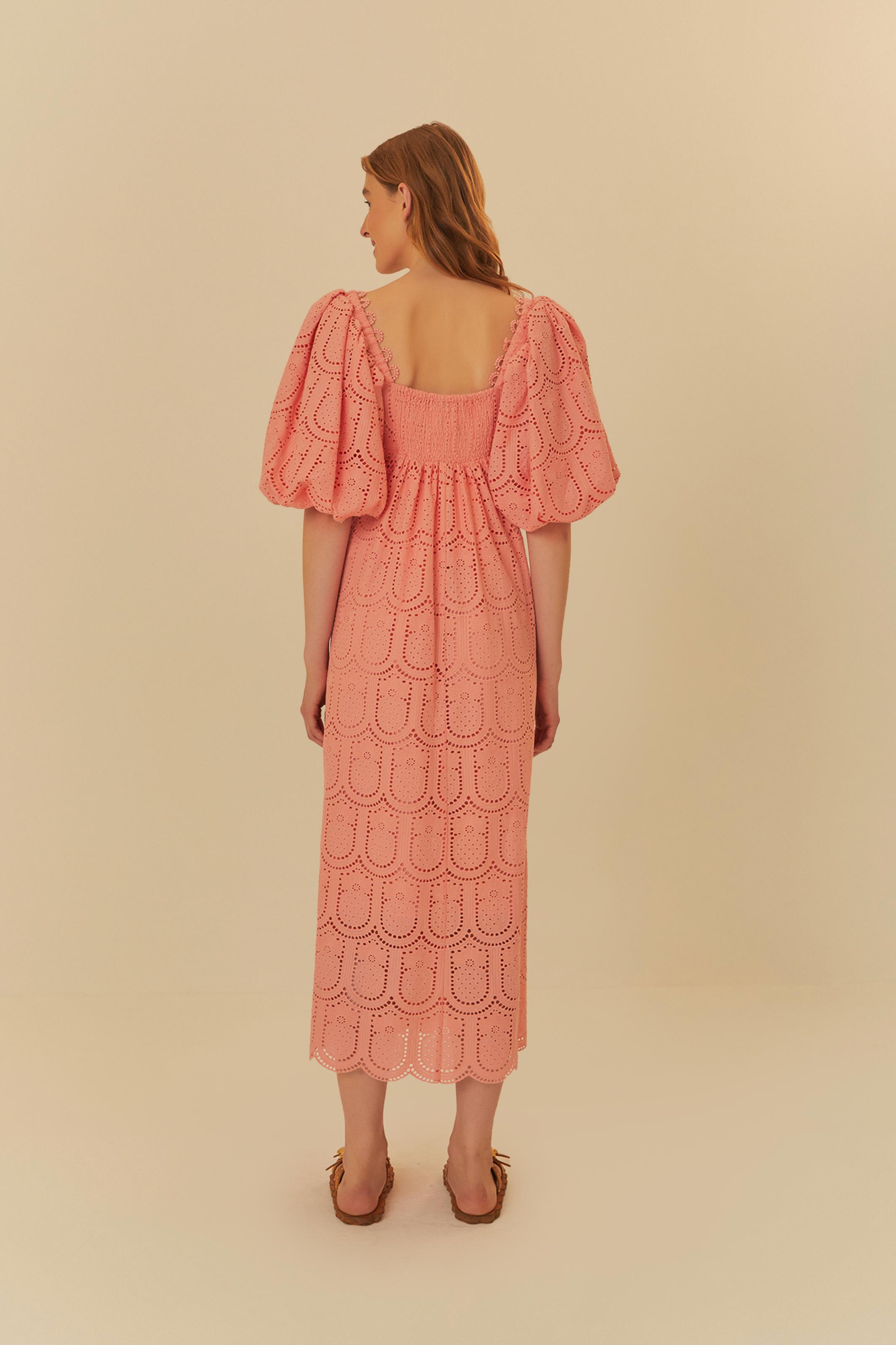 Vestido Laise Estampado Bordadeira