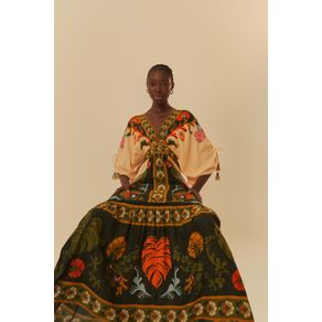 Vestido Longo Estampado Helena - Farm