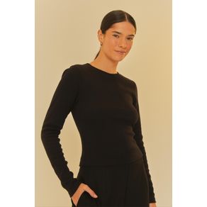 Blusa Ml Básica Rib - Farm