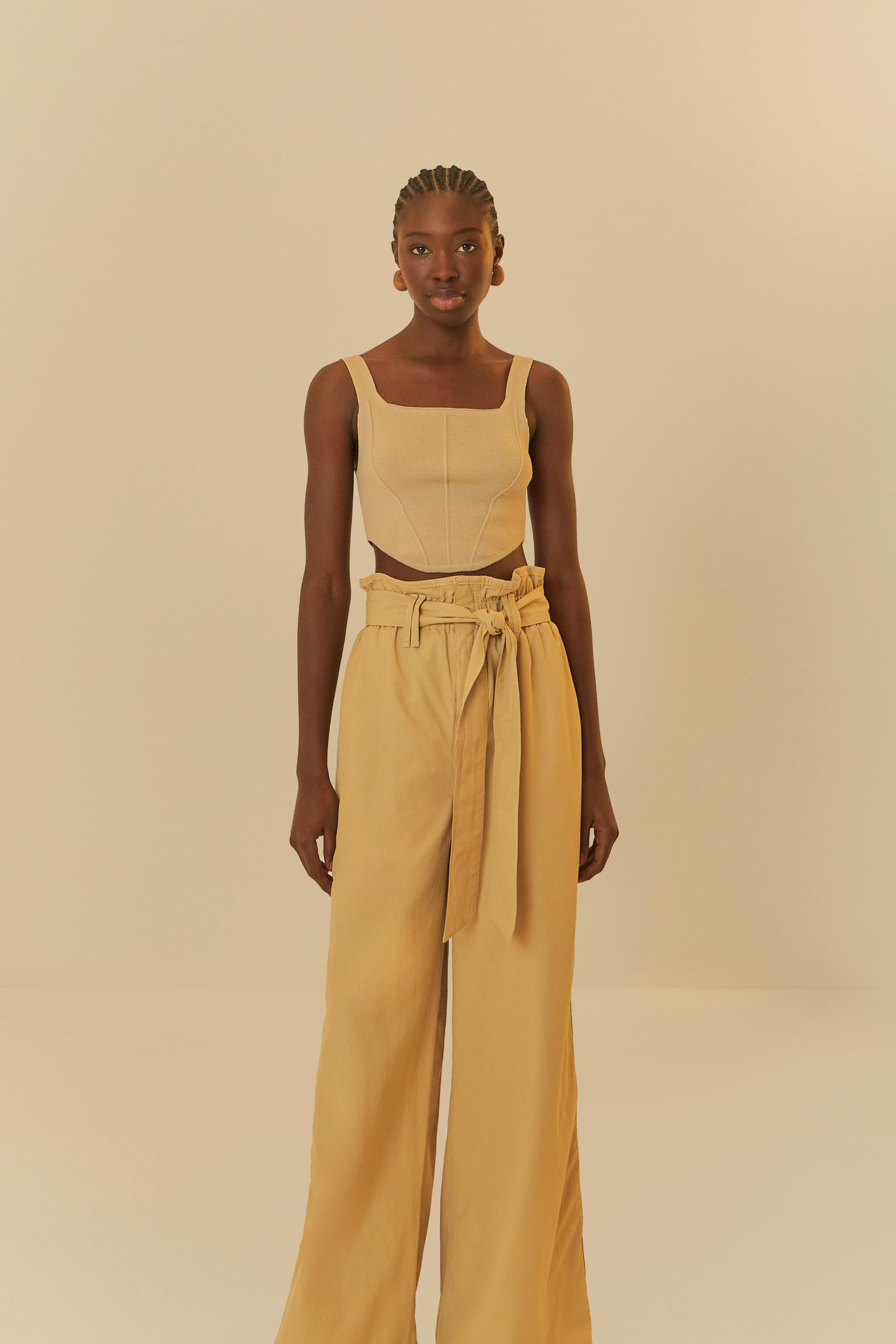 Calça Cós Faixa Reta