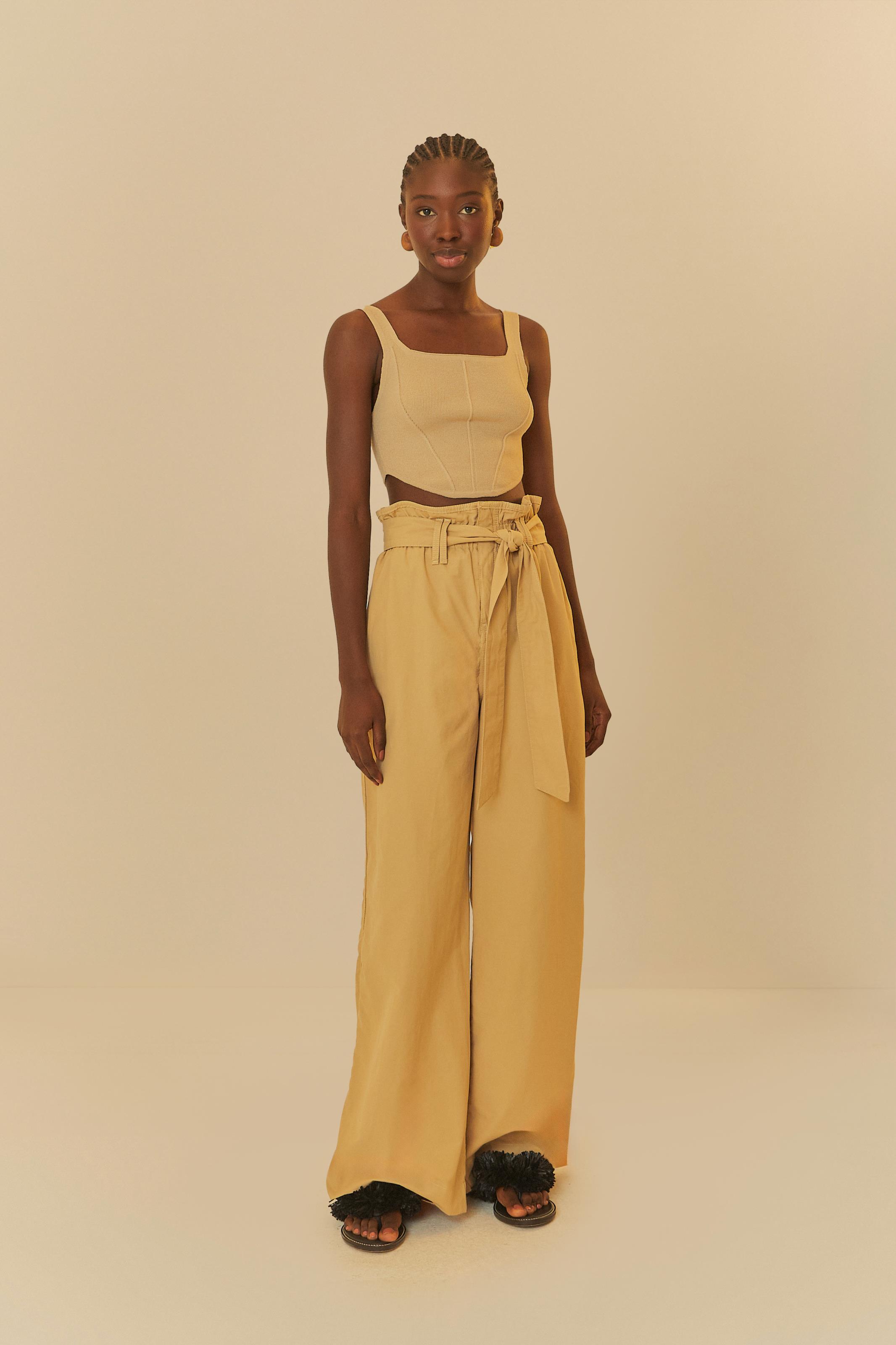 Calça Cós Faixa Reta