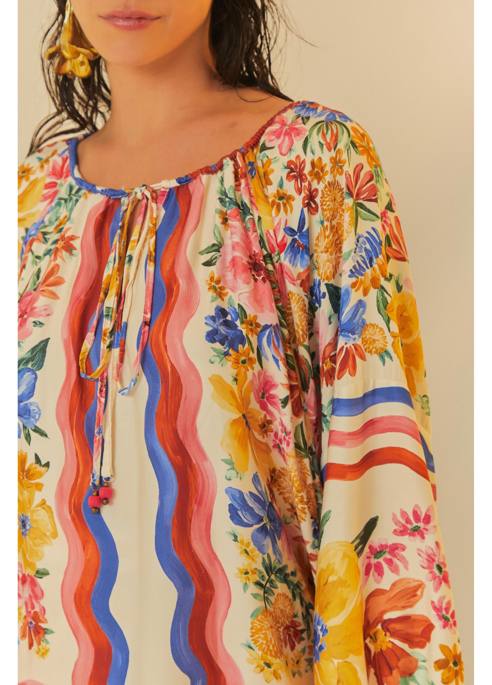 Bata Estampada Lenço Floraline