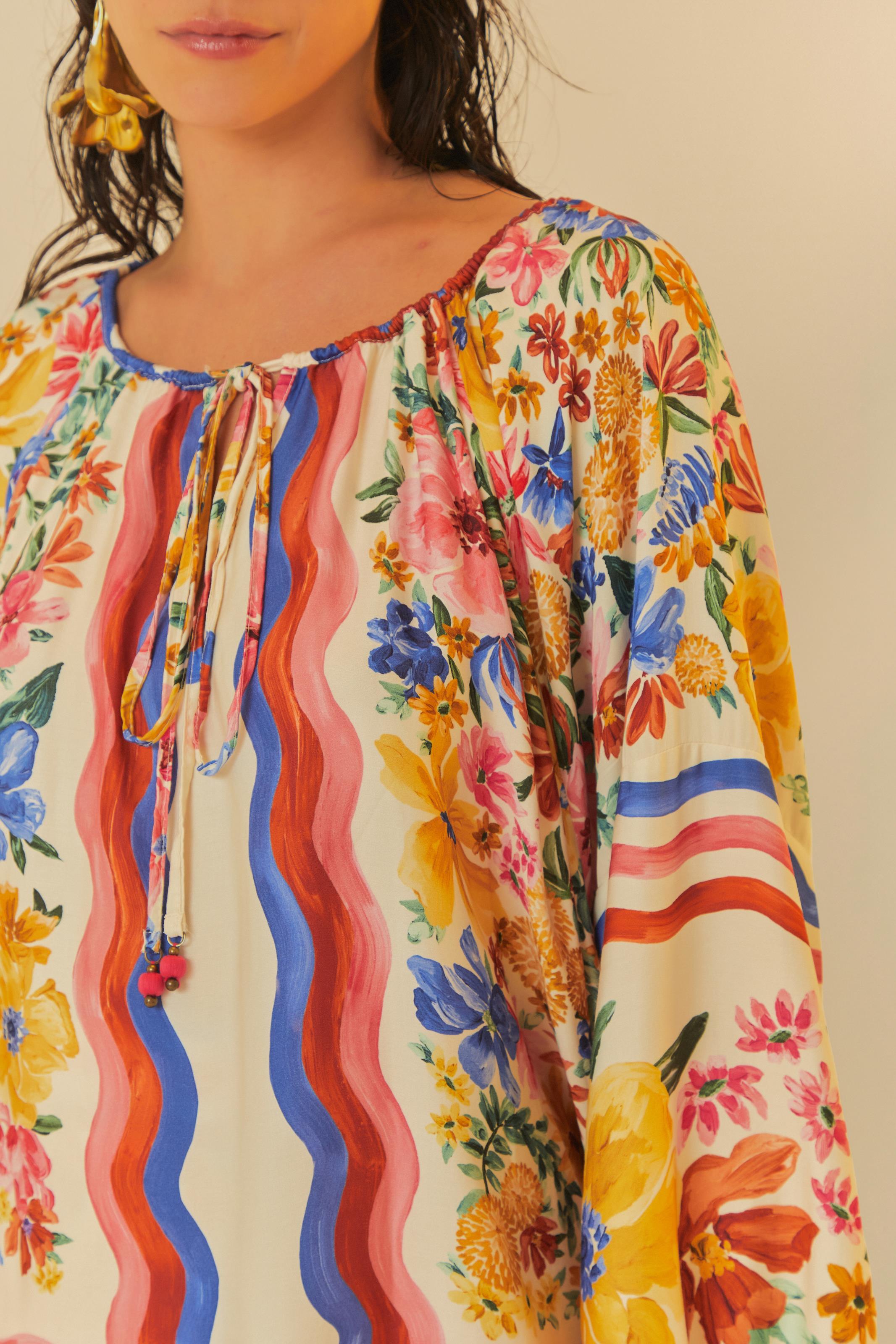 Bata Estampada Lenço Floraline