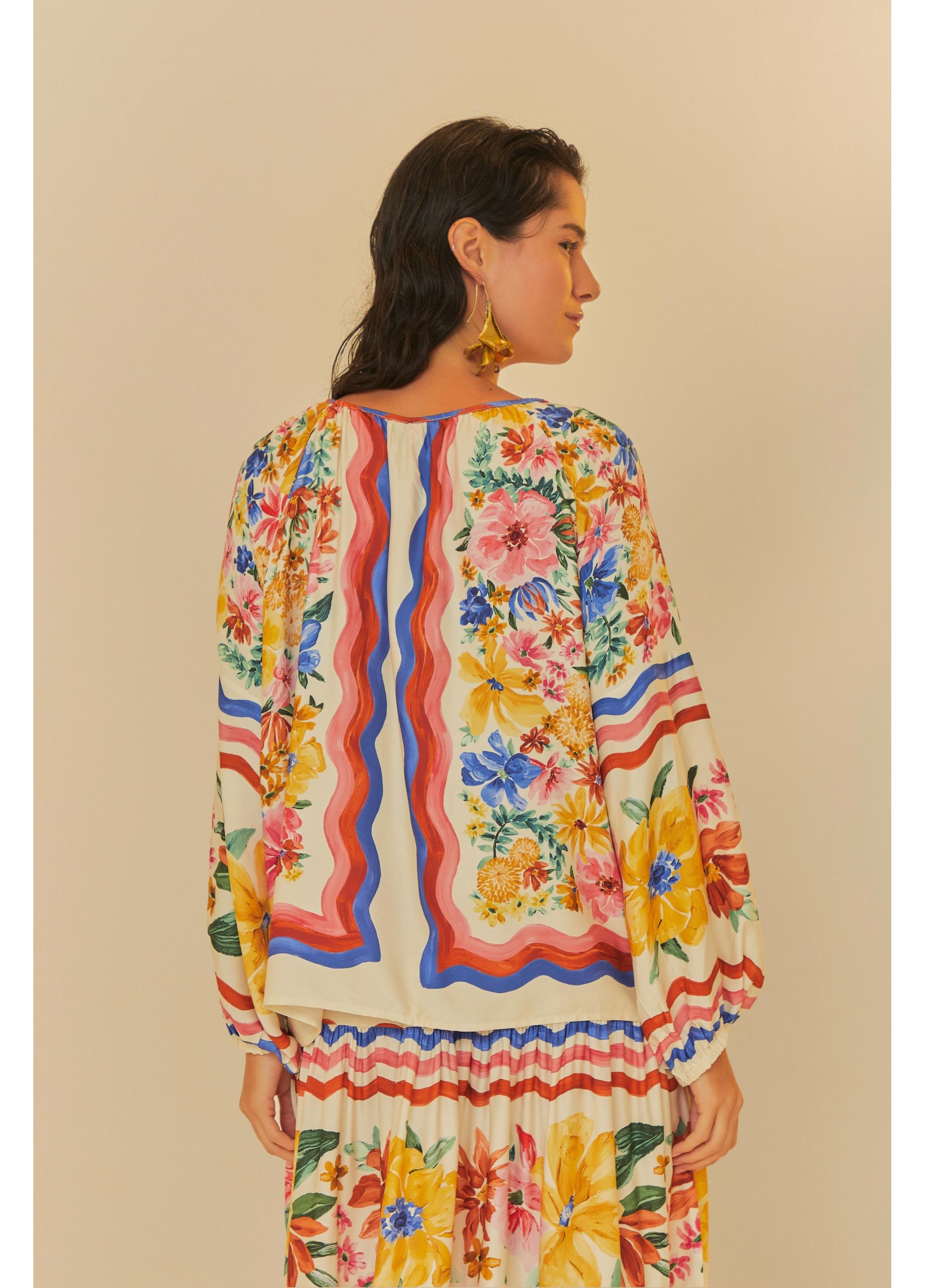 Bata Estampada Lenço Floraline