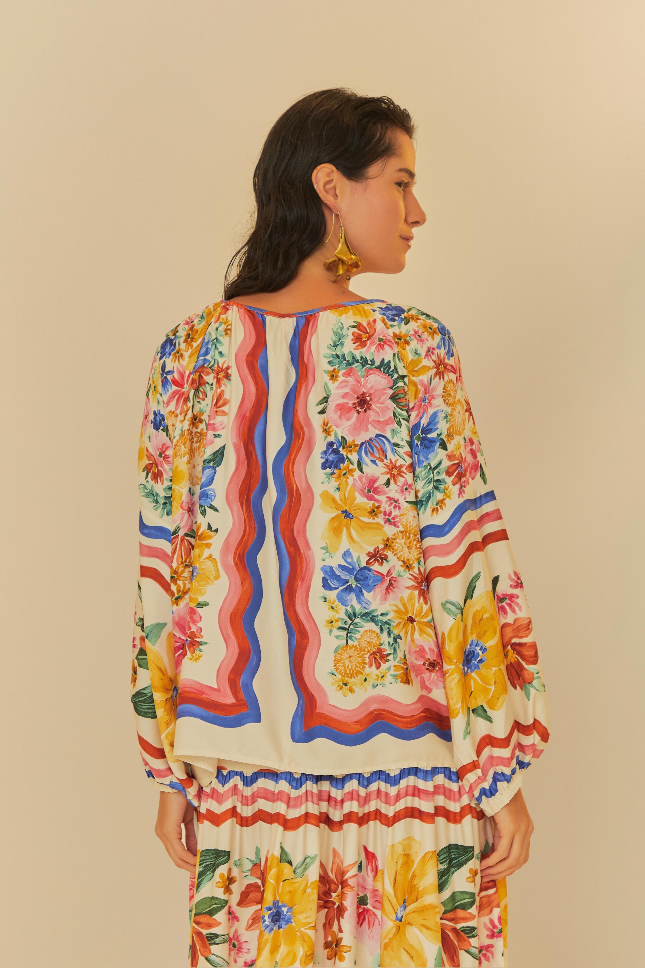 Bata Estampada Lenço Floraline