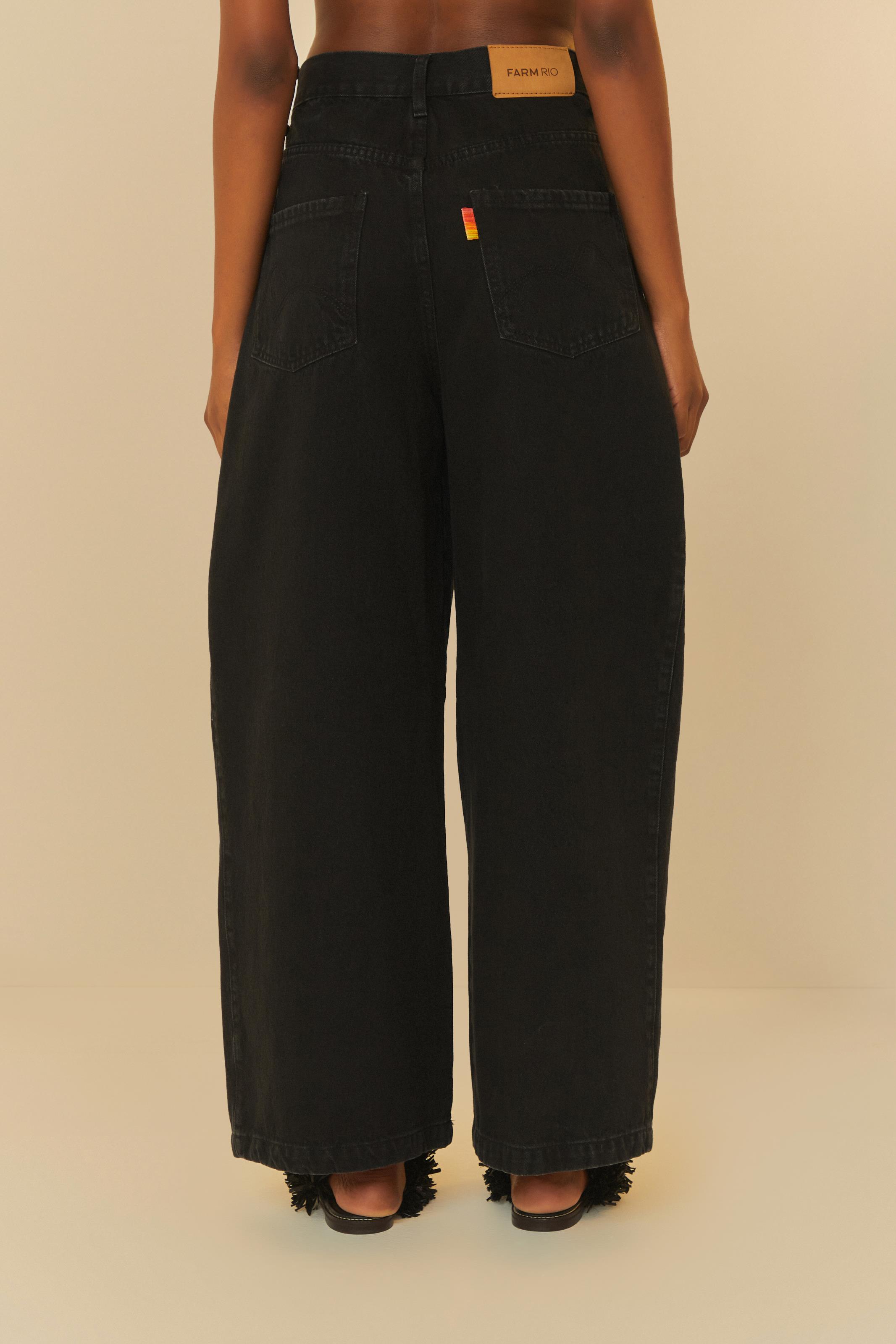 Calça Black Jeans Prega Lateral