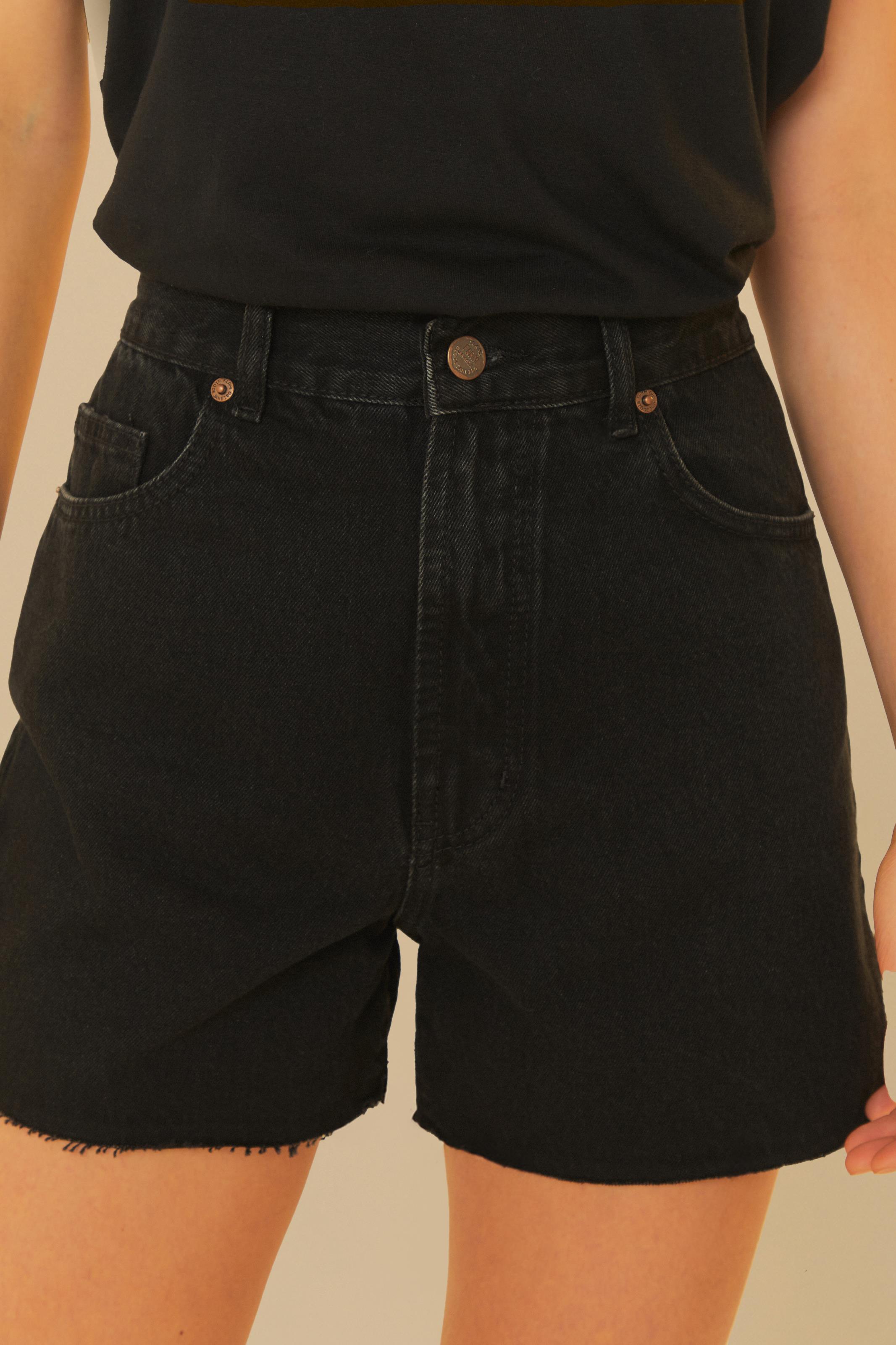 Short Antique Black Jeans