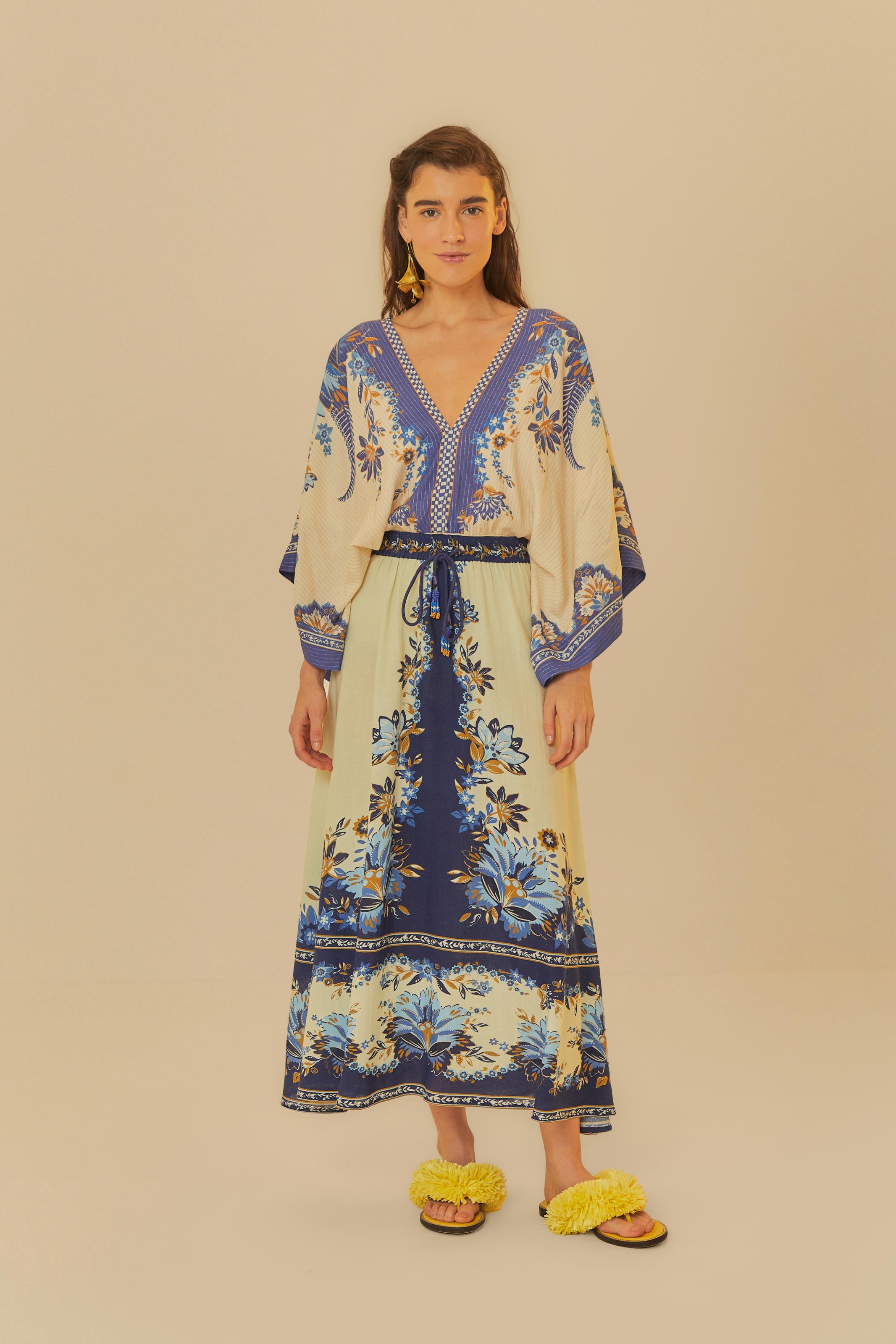 Saia Godê Estampada Encanto Tropical