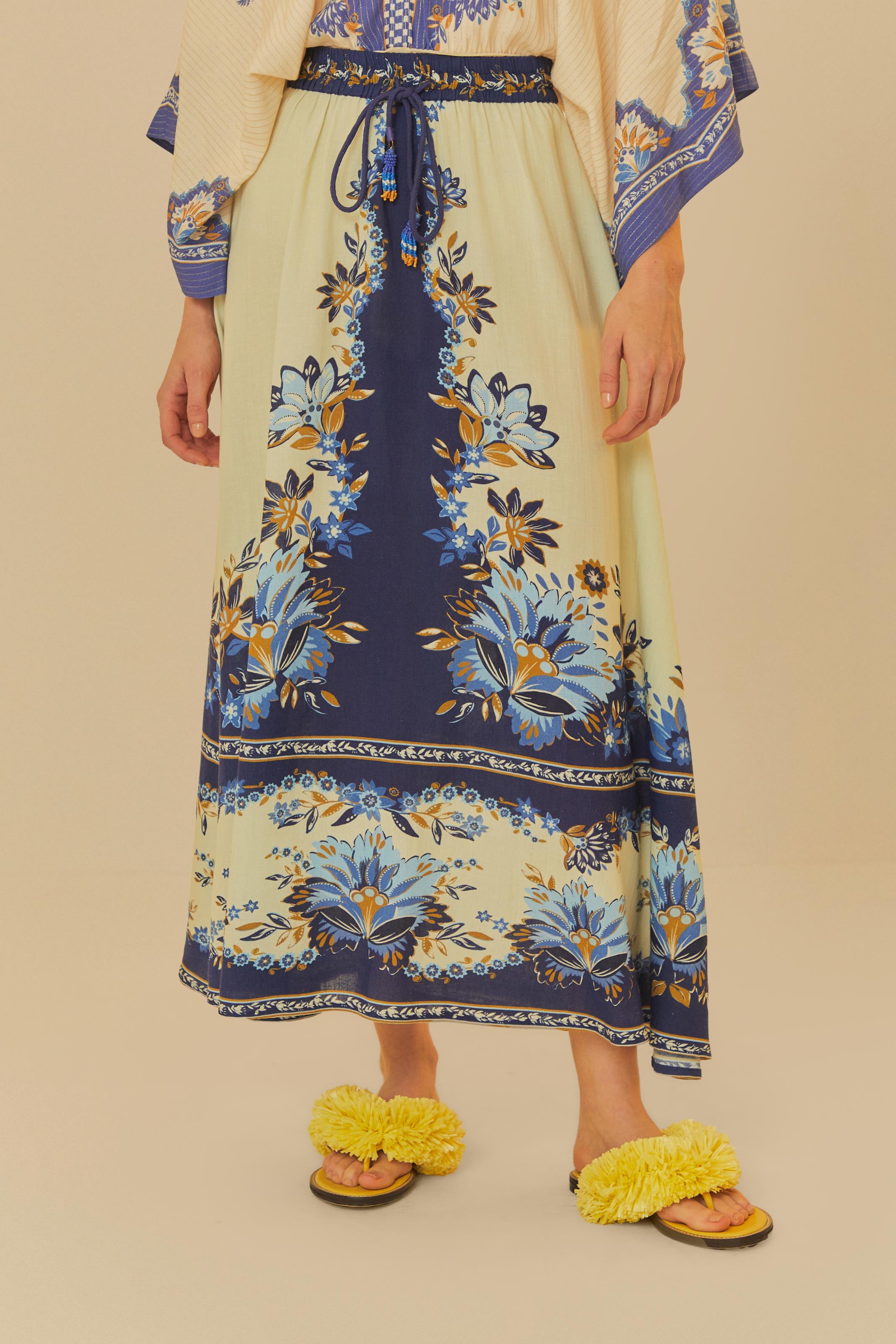 Saia Godê Estampada Encanto Tropical