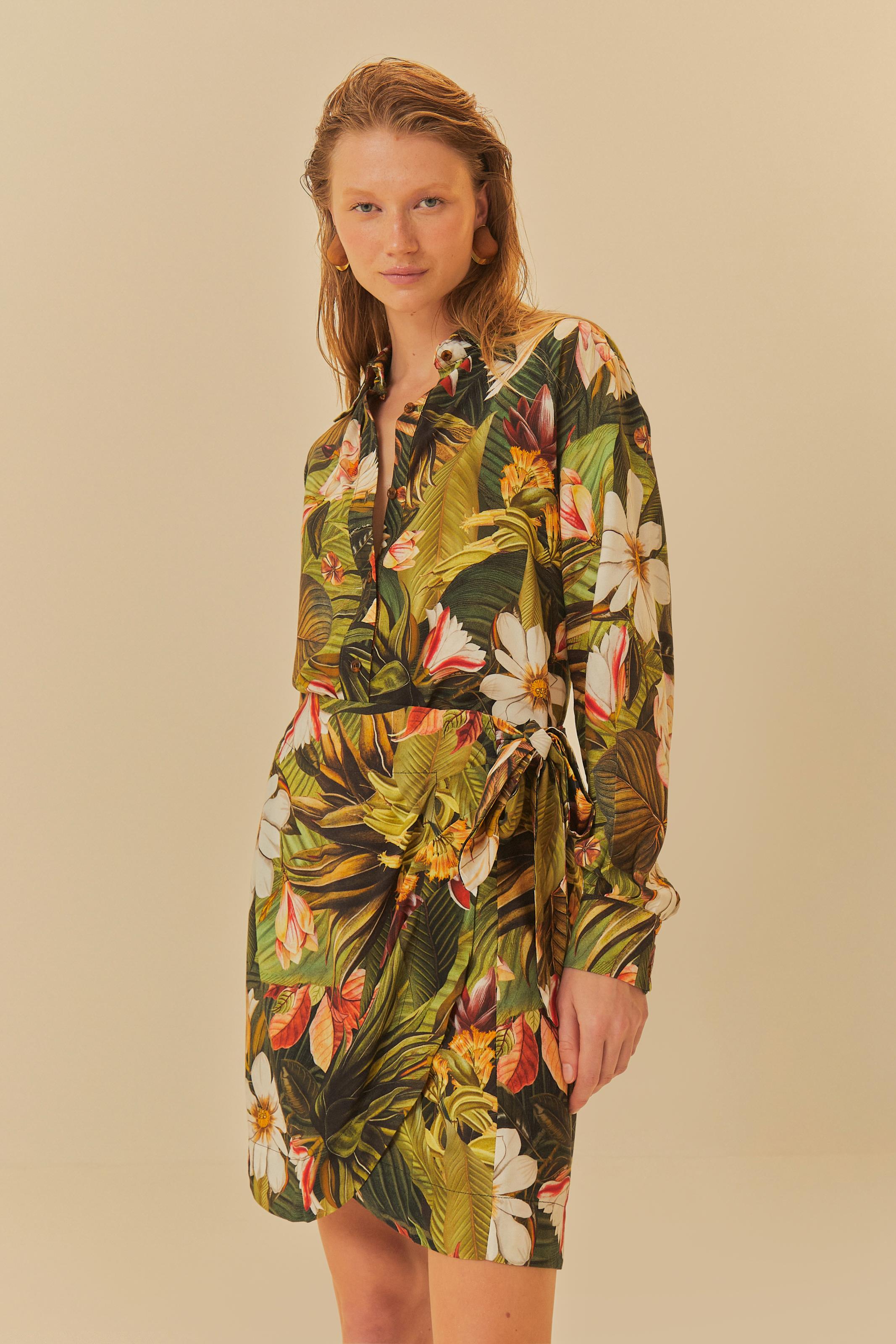 Saia Curta Estampada Palma Do Norte