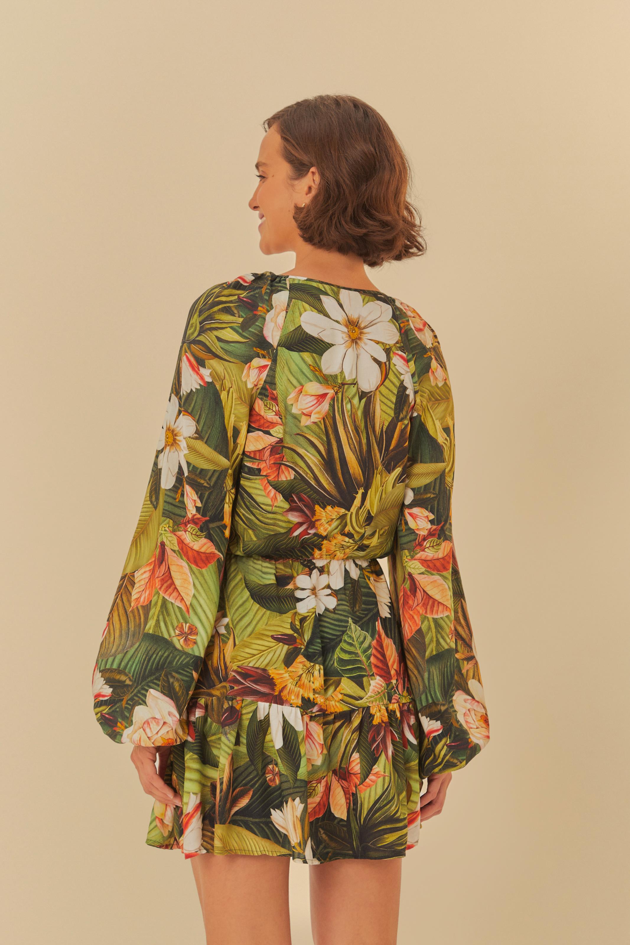 Vestido Curto Estampado Palma Do Norte