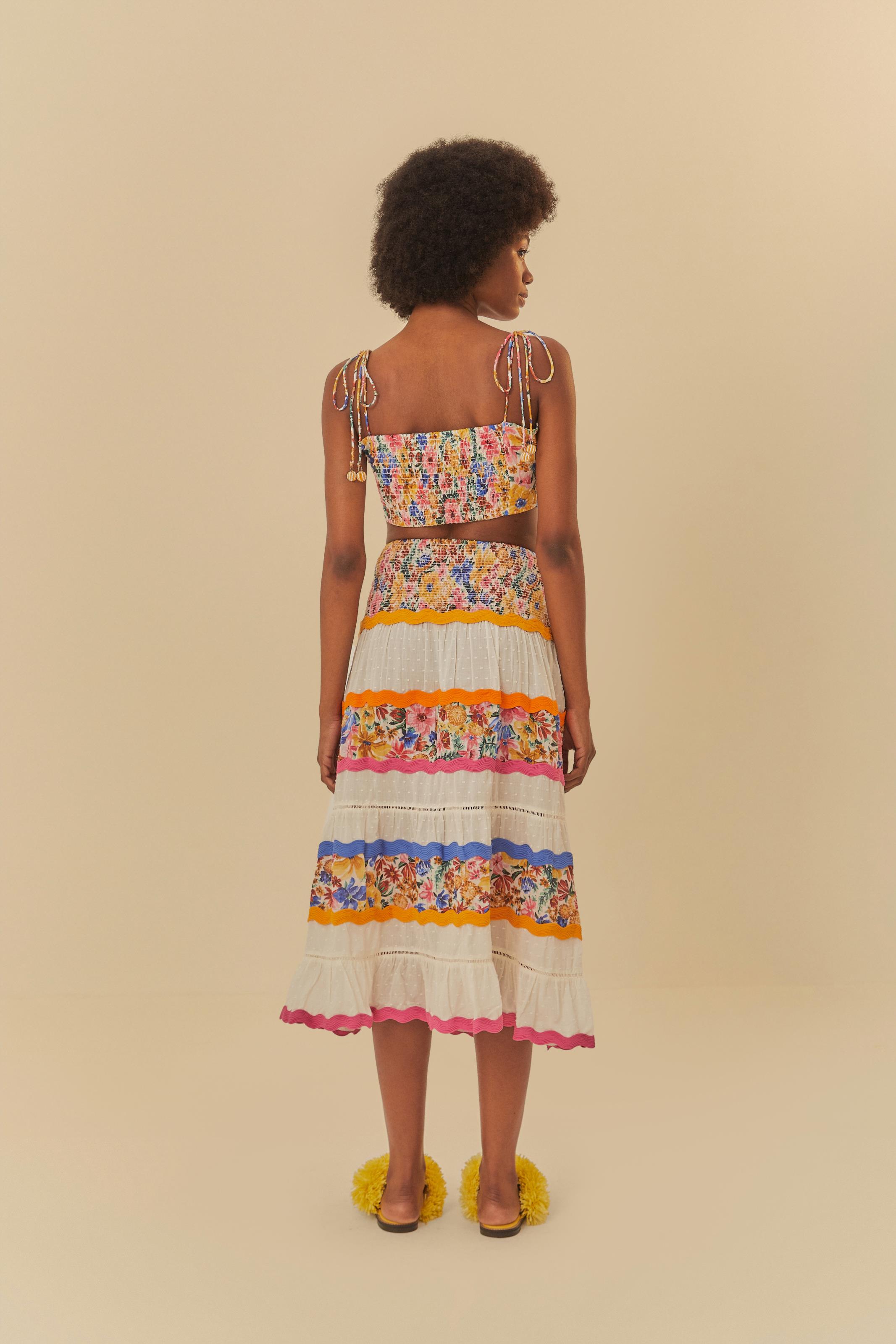 Saia Artesanal Lenço Floraline