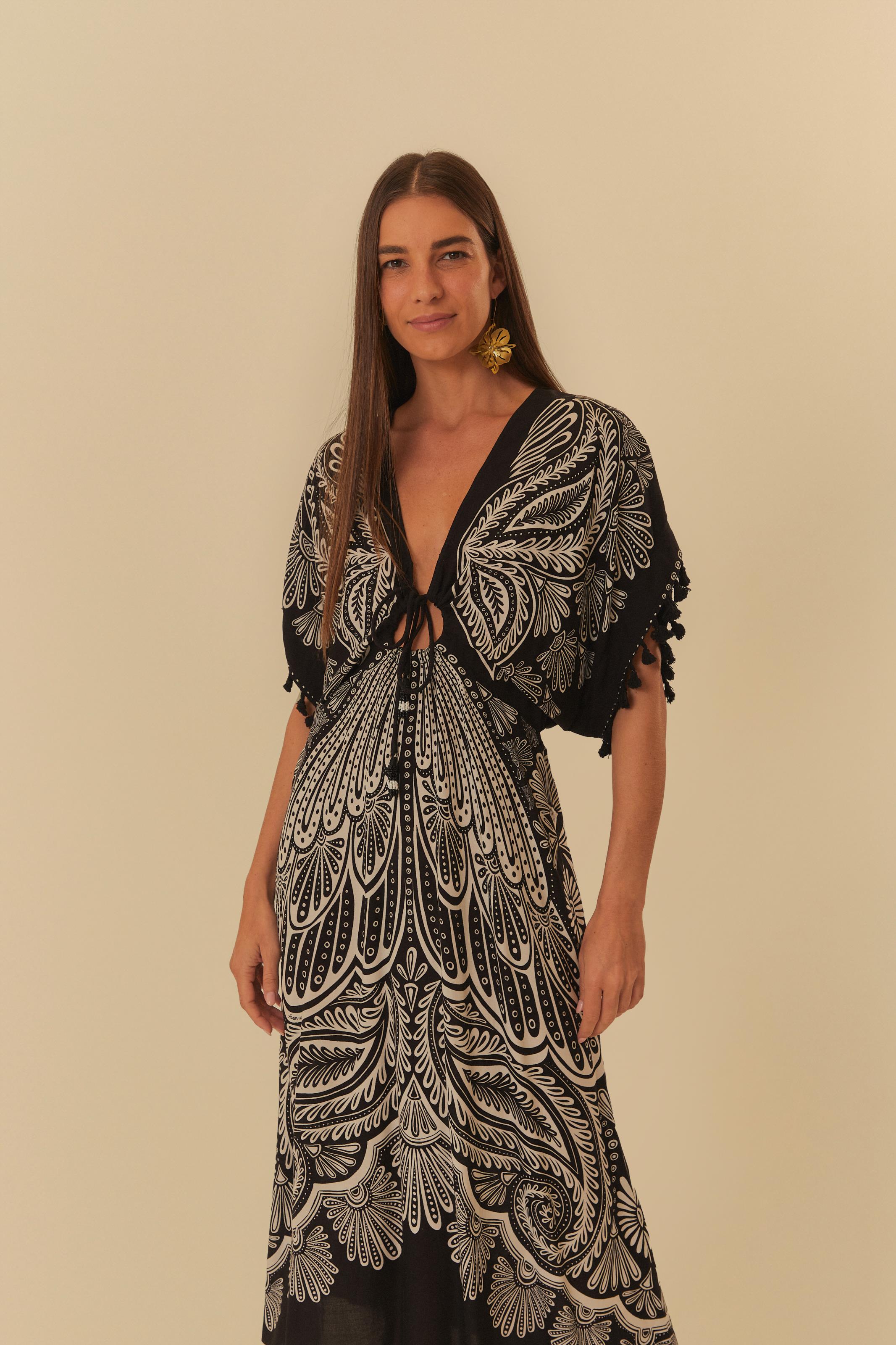 Vestido Cropped Estampado Luiza