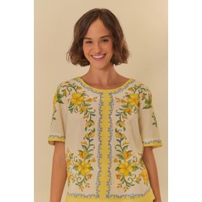 T-Shirt Estampada Sicília Lenço - Farm