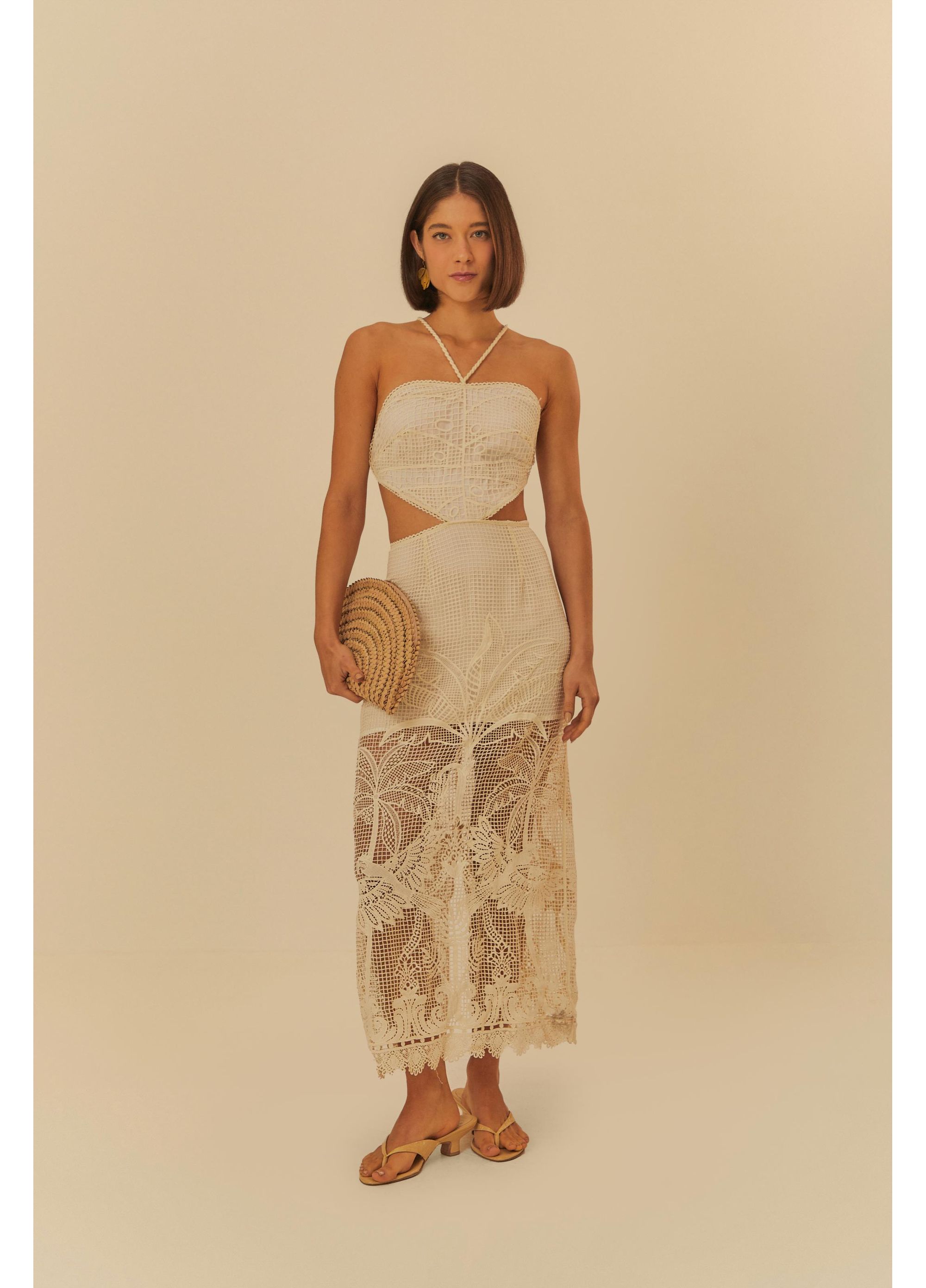 Vestido Guipure Tropical