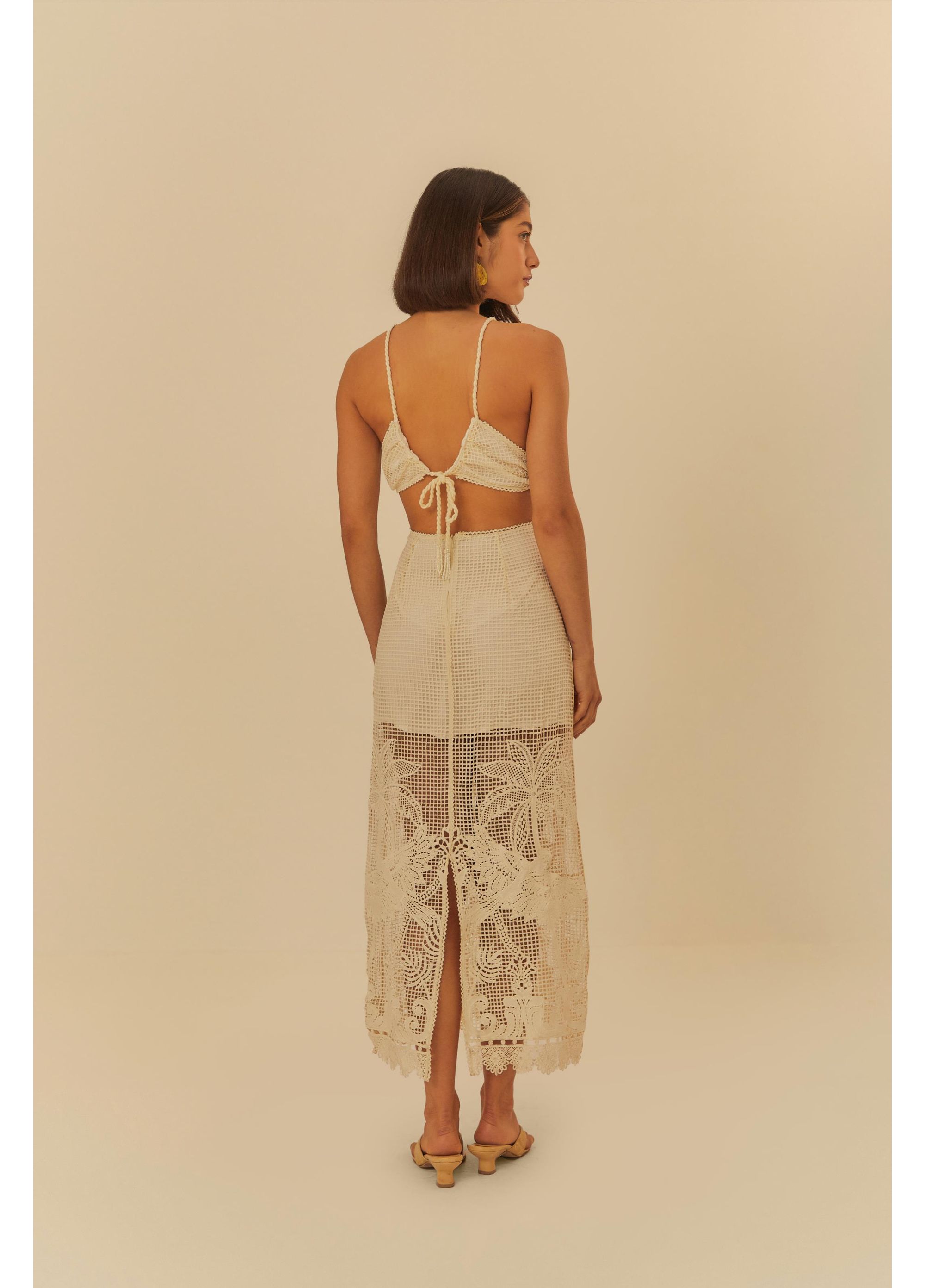 Vestido Guipure Tropical