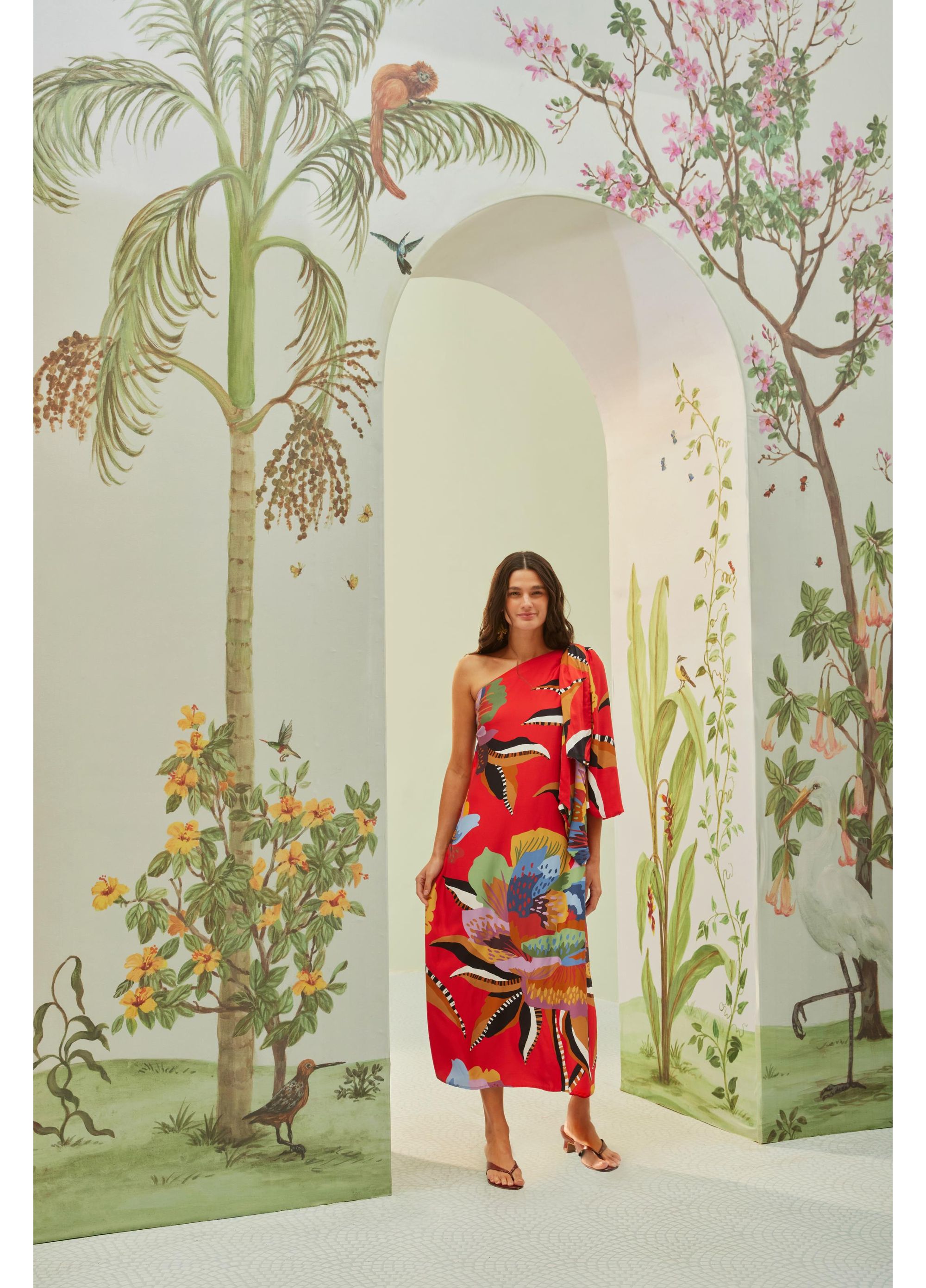 Vestido Ombro Só Estampado Floral Lucia