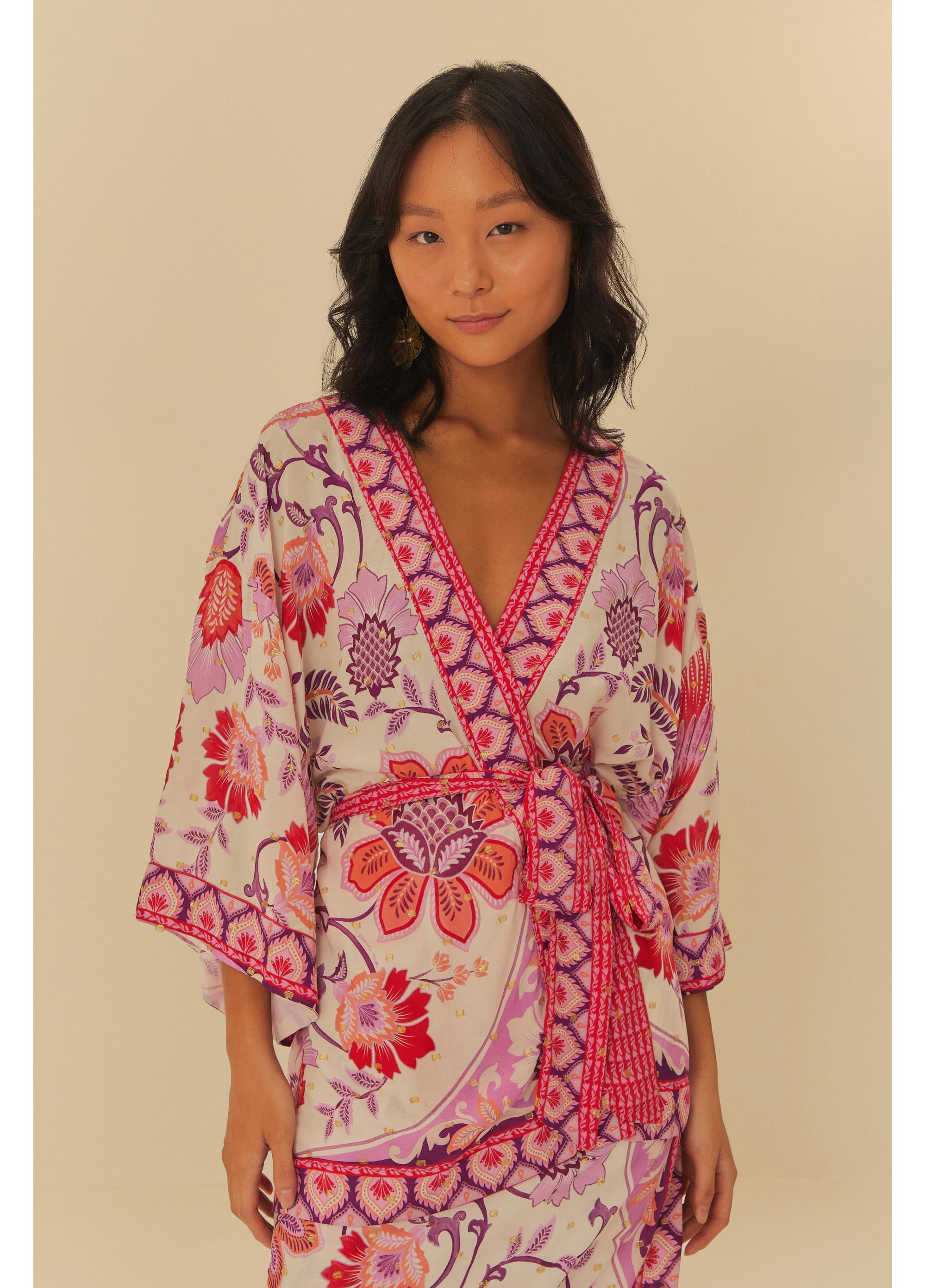 Kimono Estampado Romance De Tucano