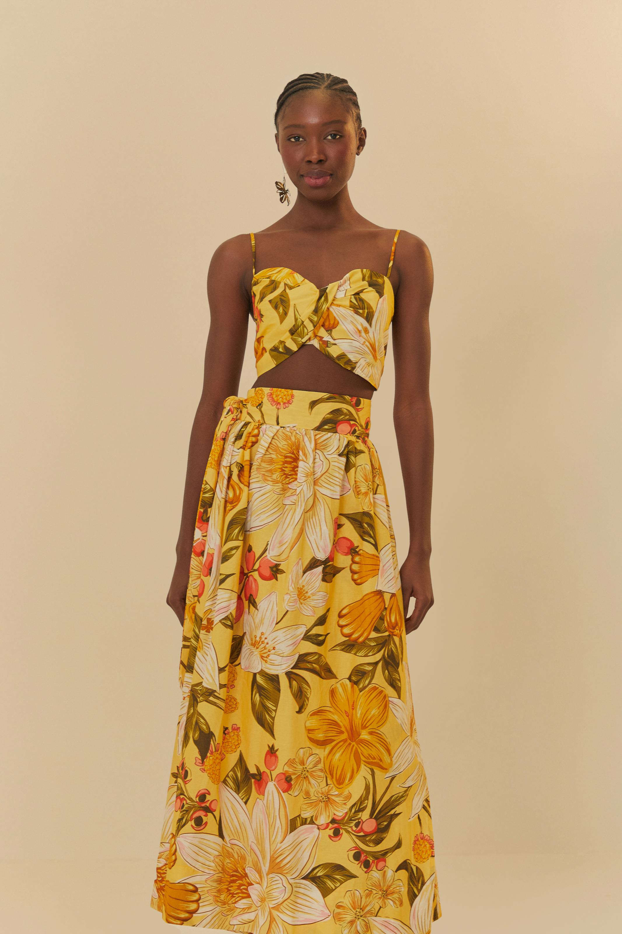 Saia Estampada Banana