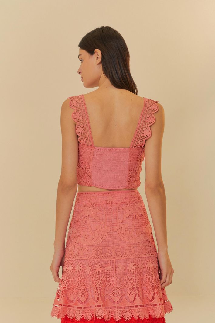 Top Corselet Guipure Banana Flora