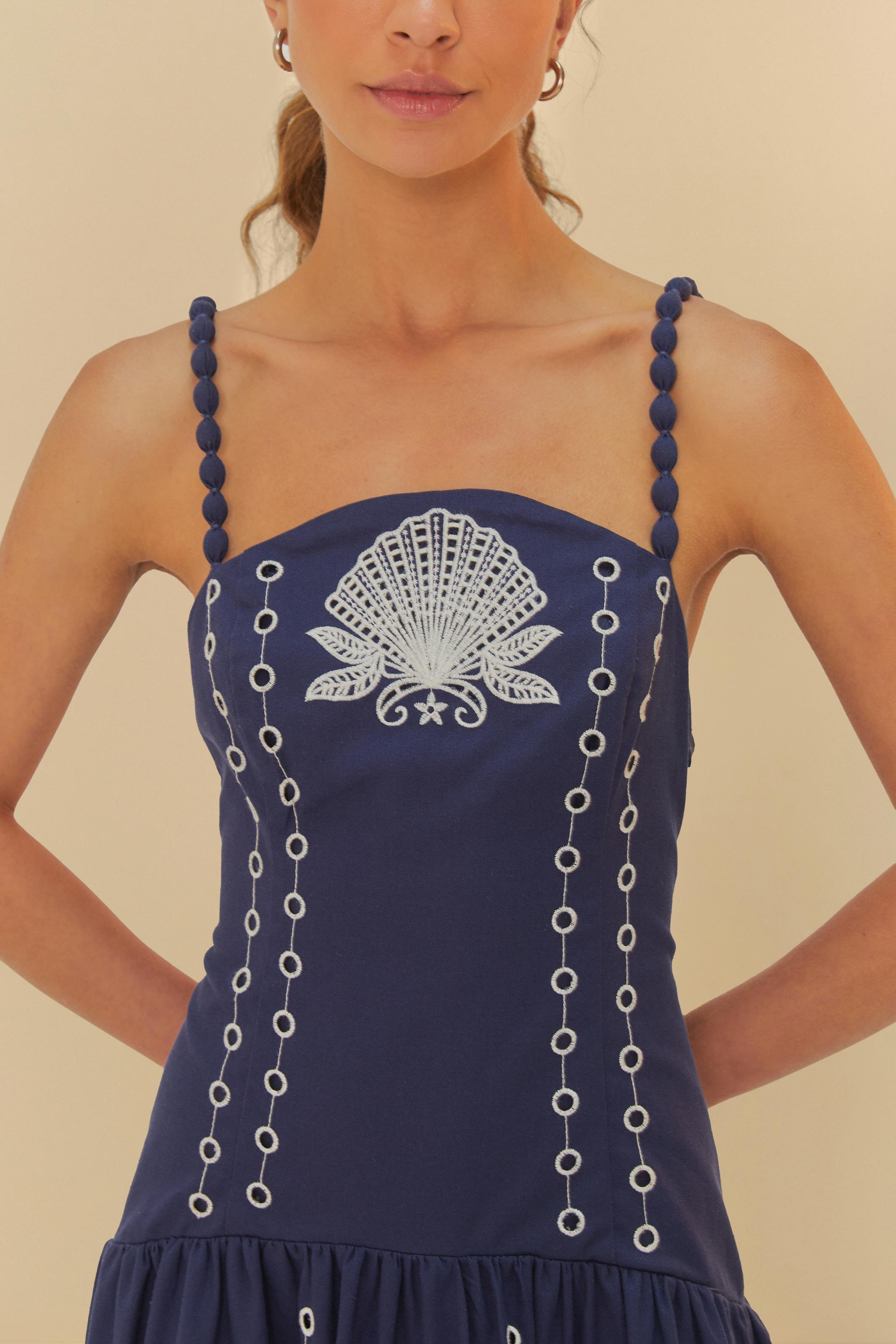 Vestido Bordado Estampado Antônia