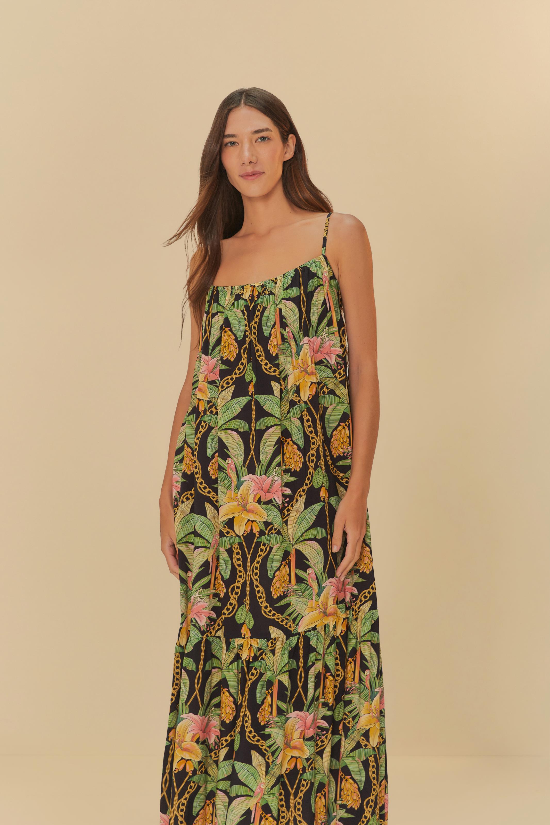 Vestido Longo Estampado Francisca