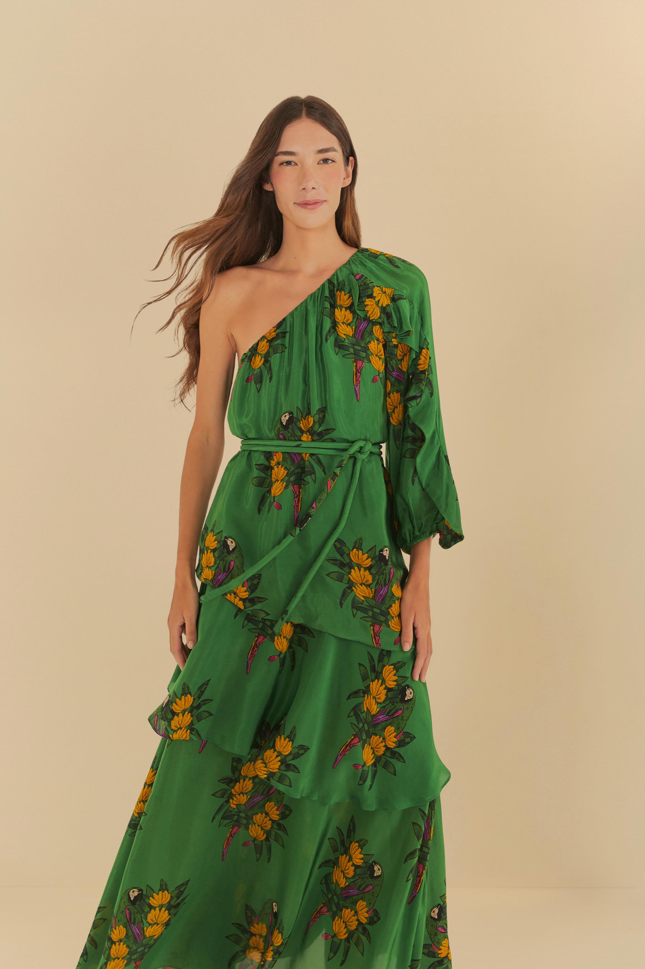 Vestido Longo Estampado Rio Maracanã