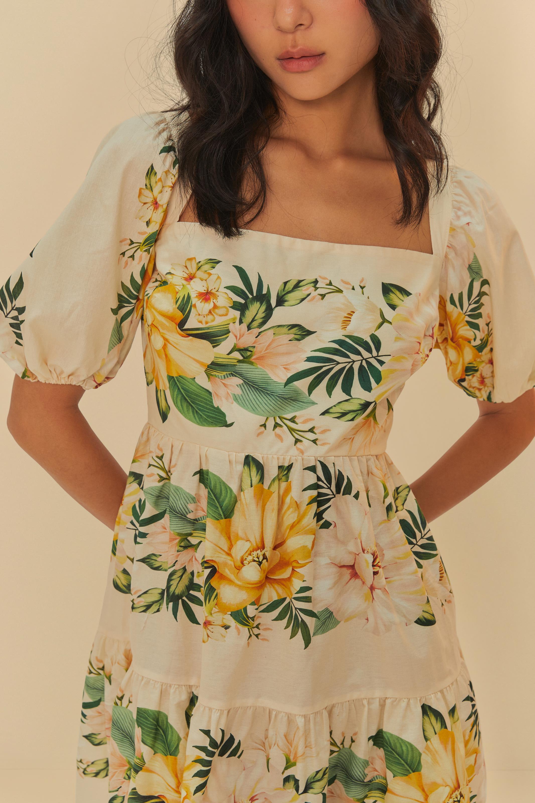 Vestido Curto Estampado Floral Camille