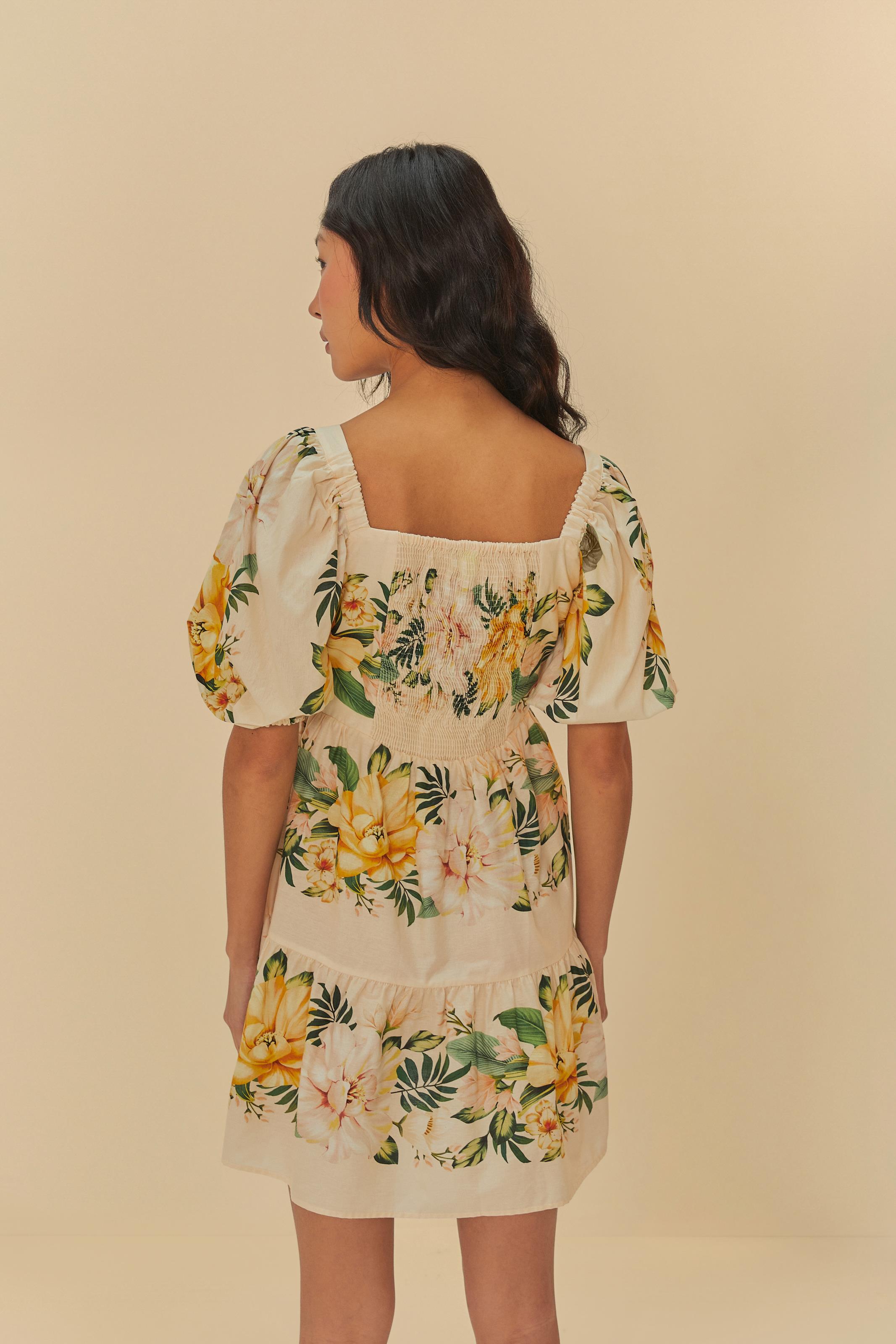 Vestido Curto Estampado Floral Camille