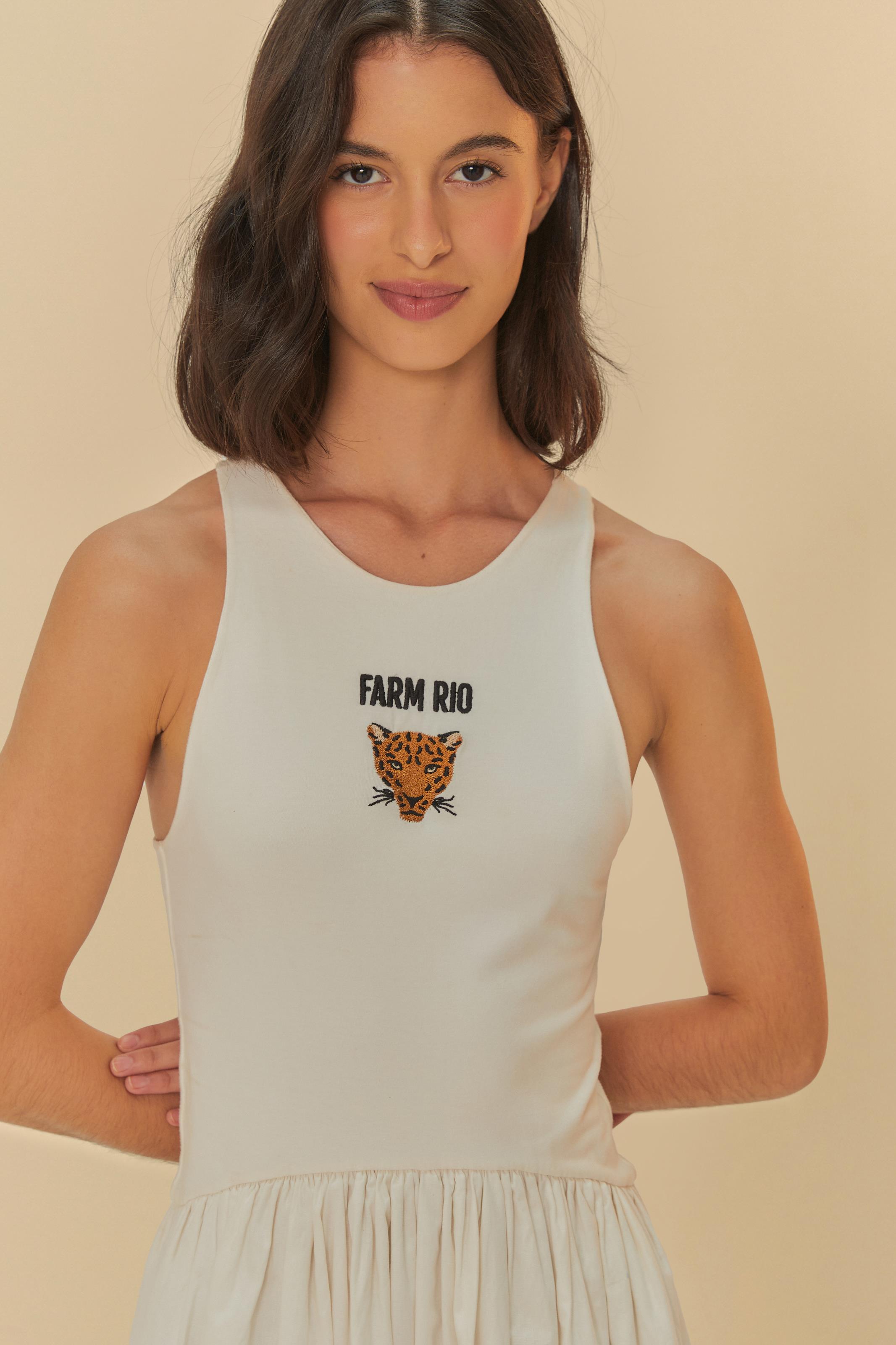 Vestido Balonê Bordado Banana