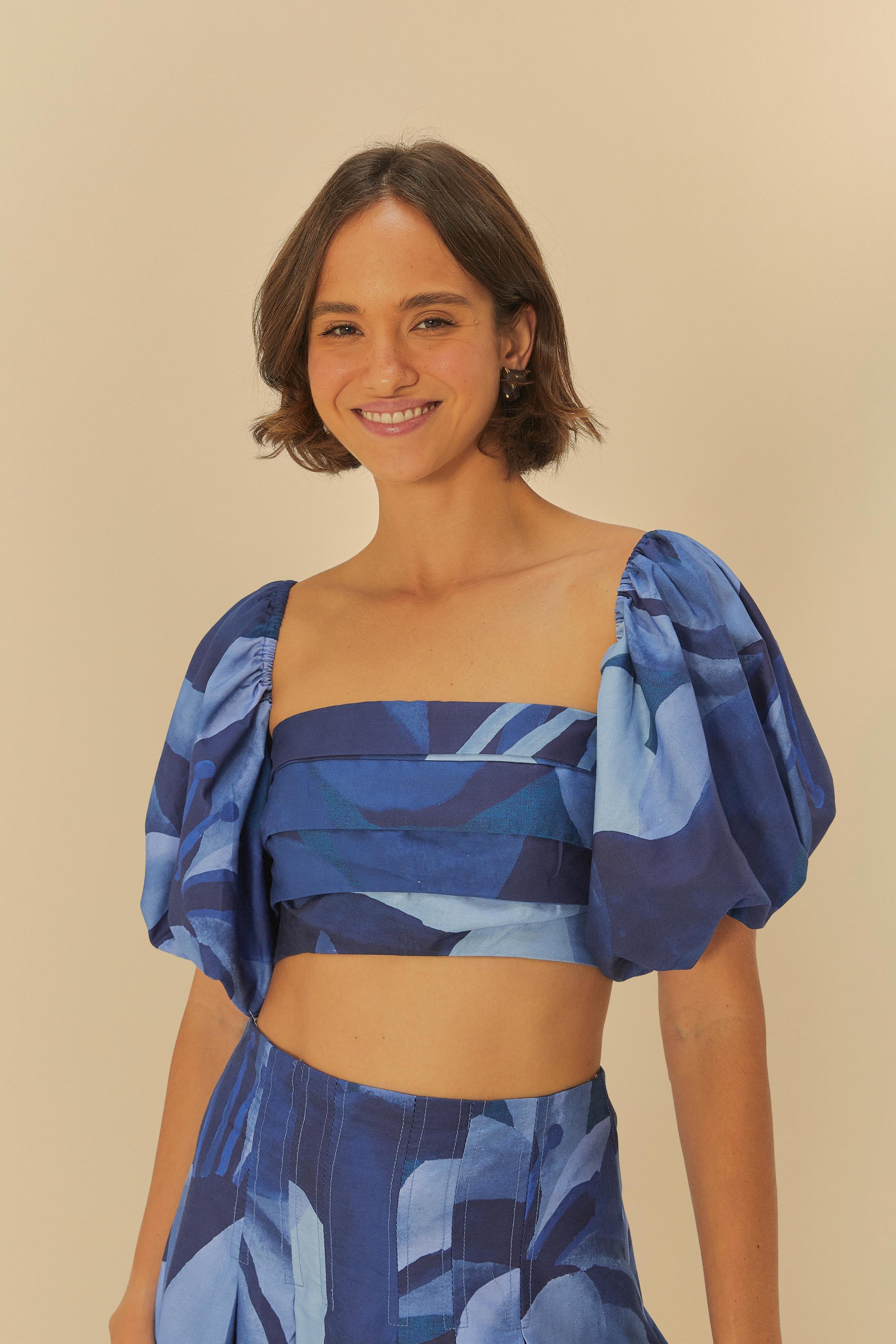 Top Estampado Aquarela Floral