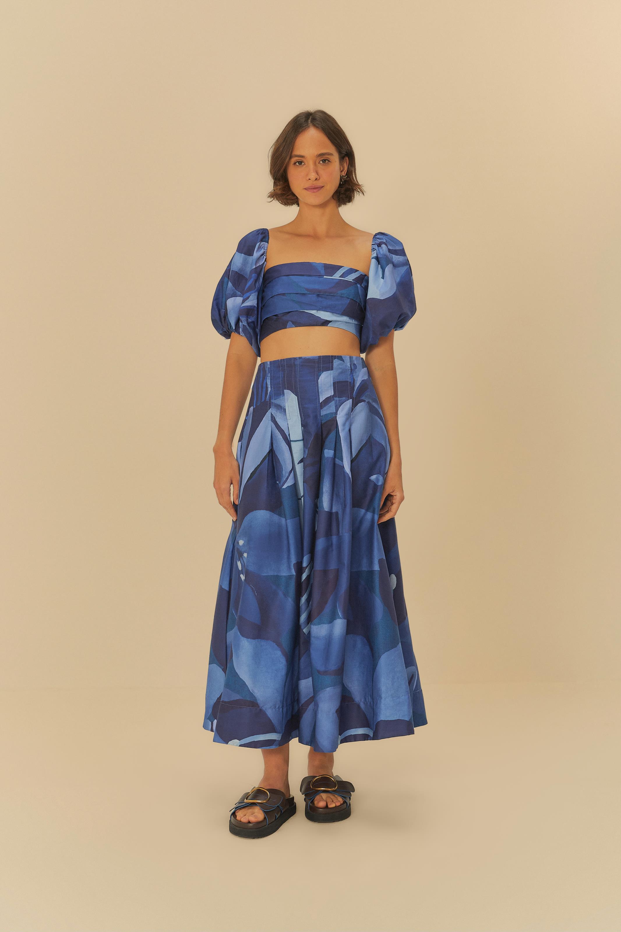 Top Estampado Aquarela Floral