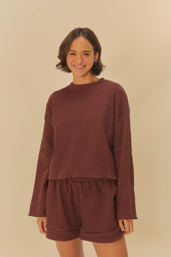 Short Cós Elástico Textura