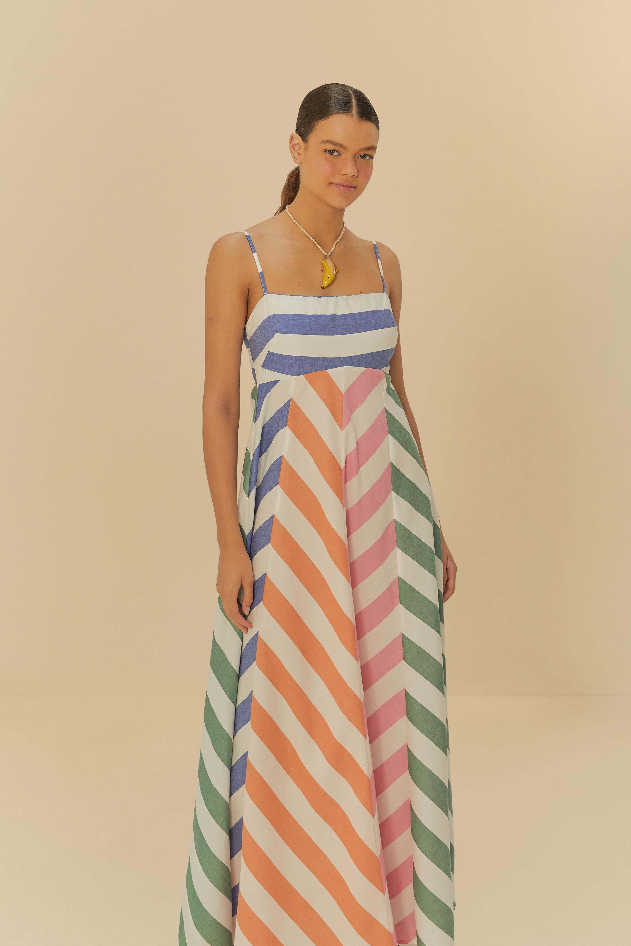 Vestido Patch Estampado Mistura De Listra