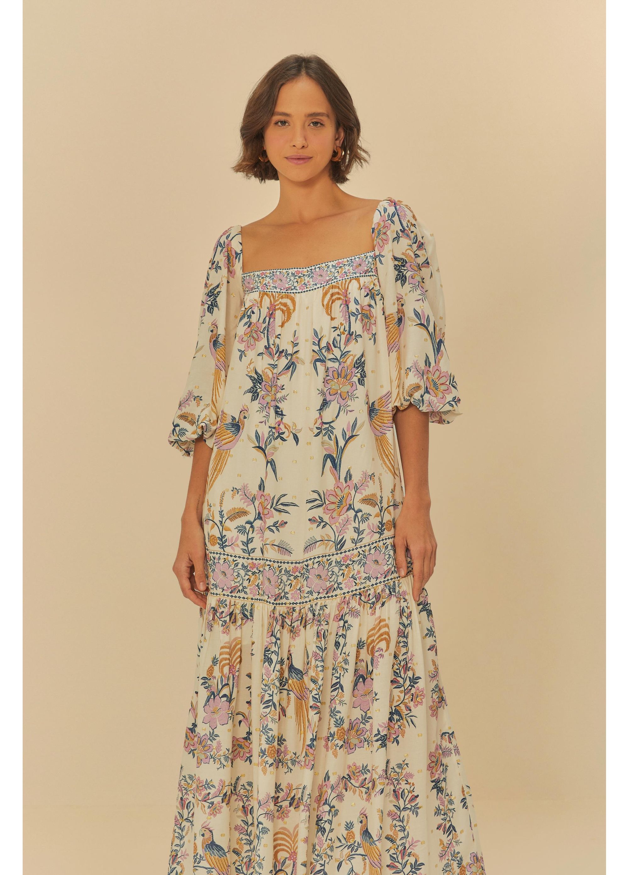 Vestido Estampado Delicadeza Boho
