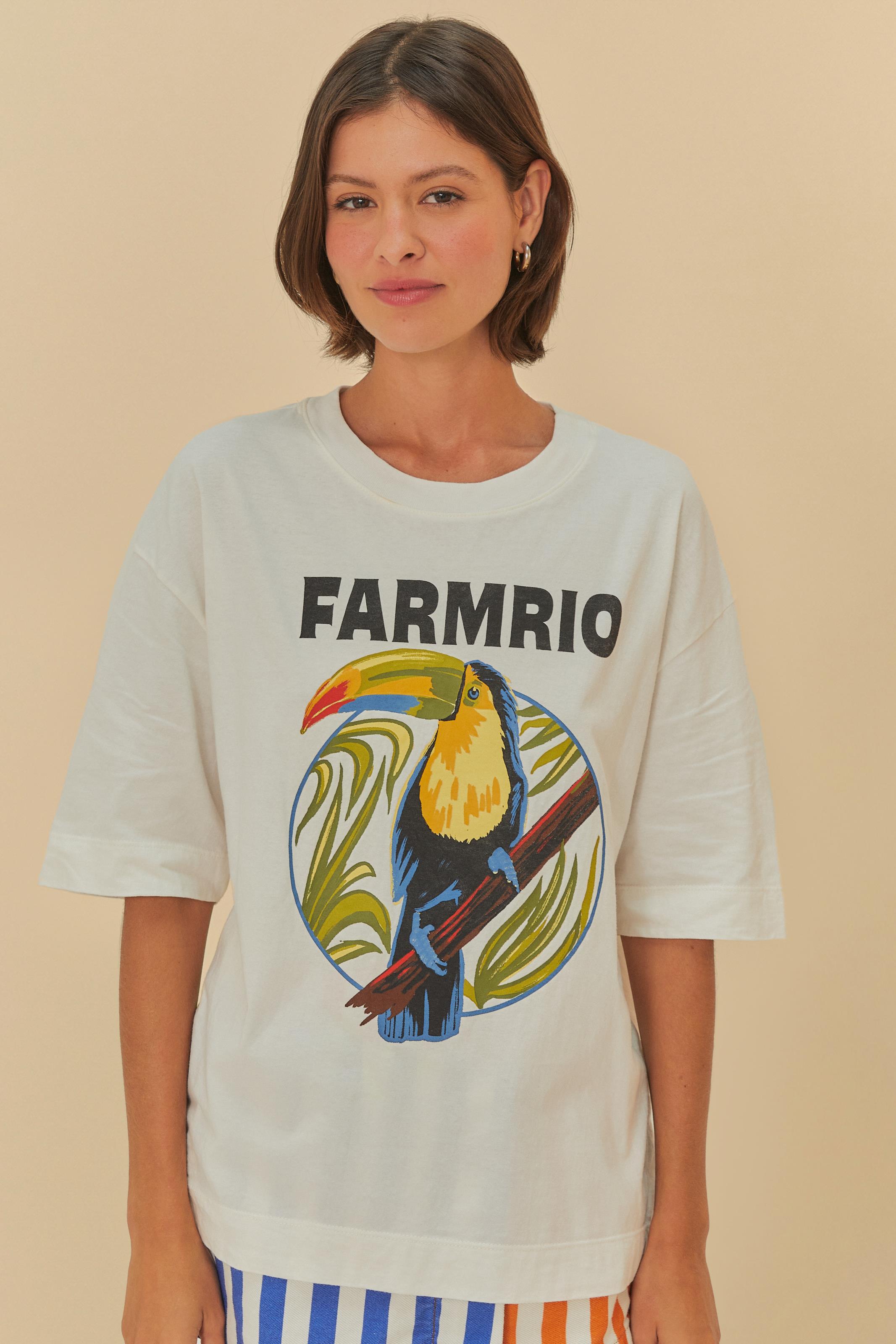T-Shirt Over Estampada Farm Rio Tucano