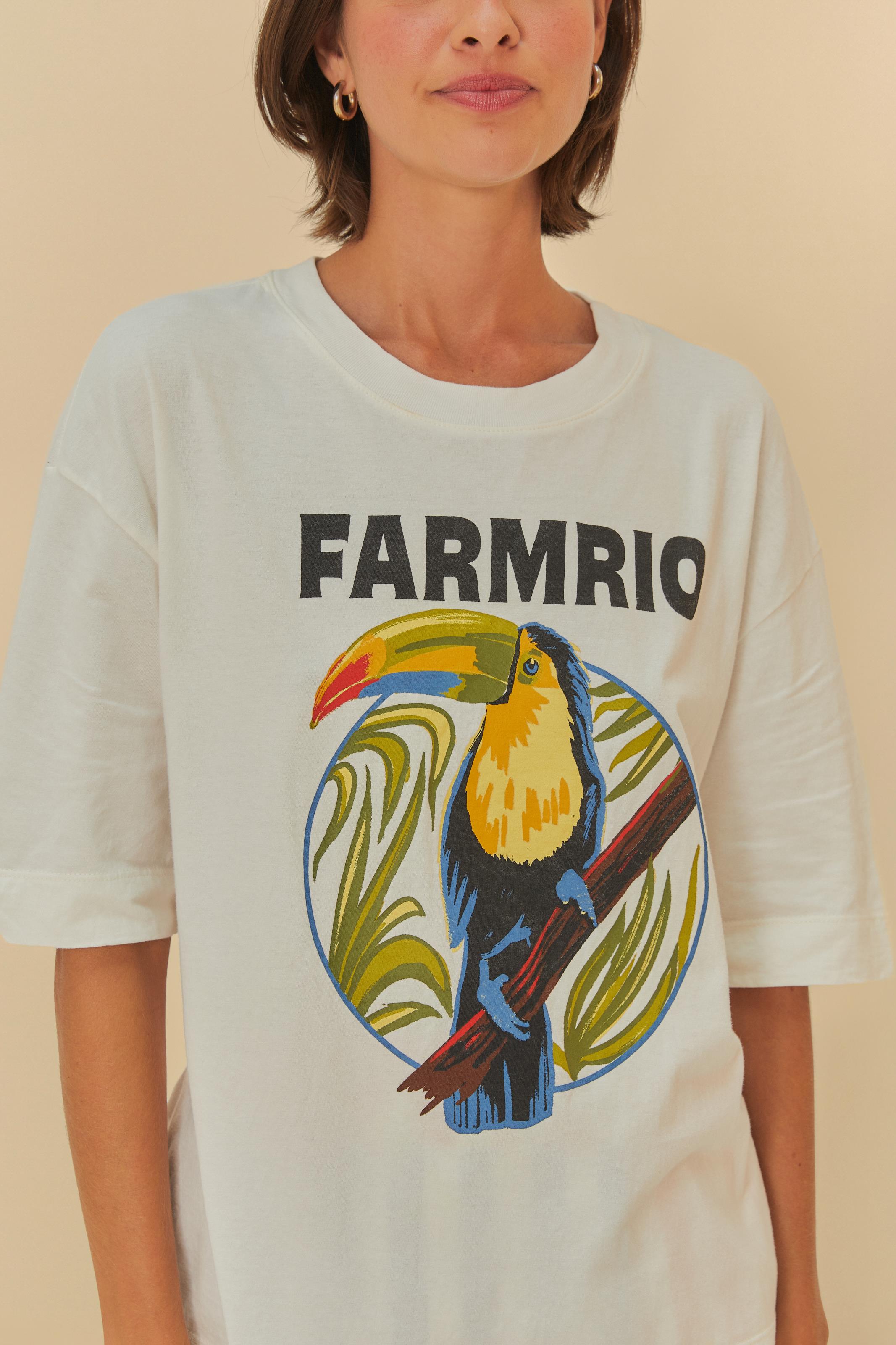 T-Shirt Over Estampada Farm Rio Tucano