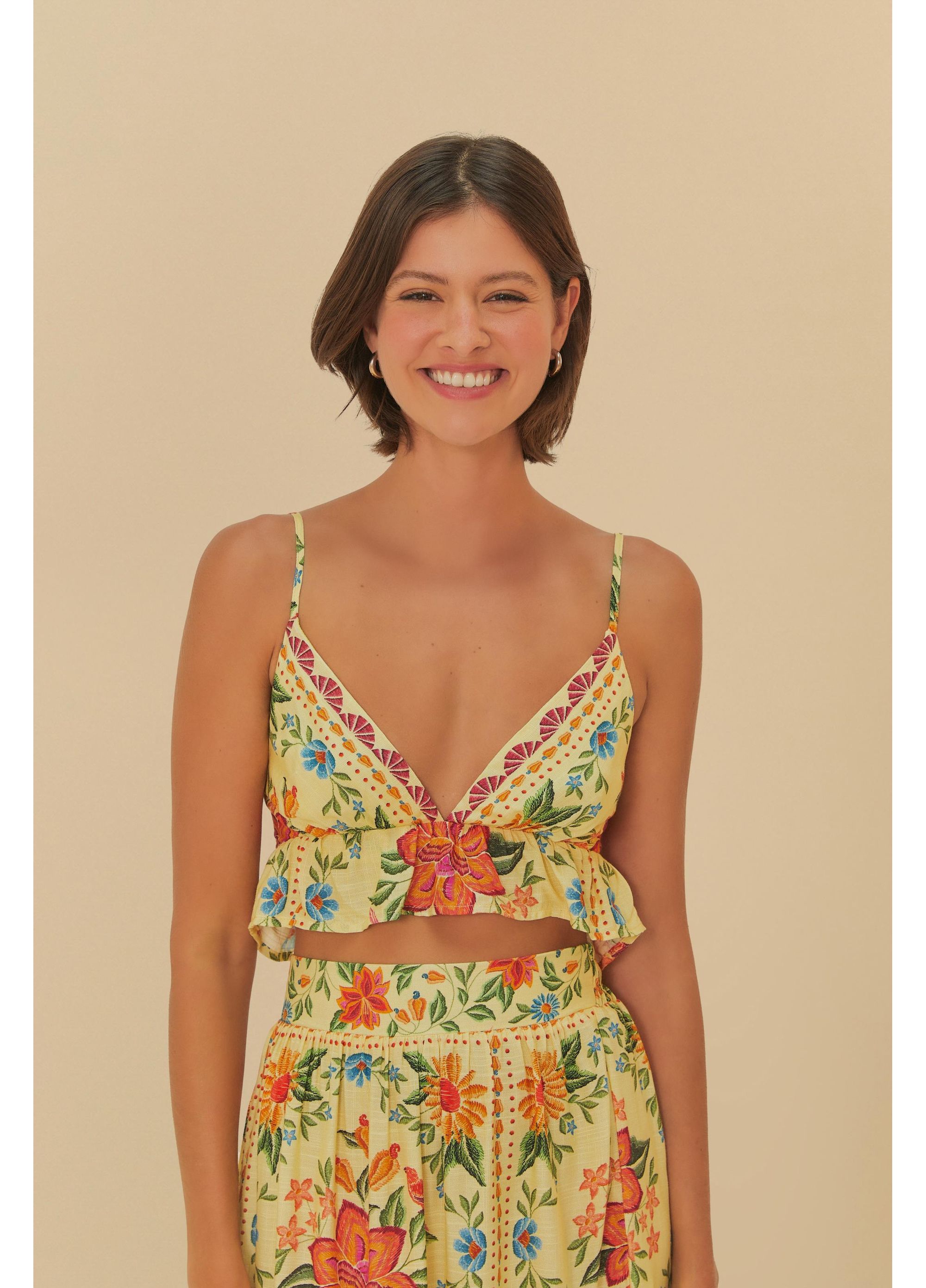 Top Estampado Delicadeza Em Flor