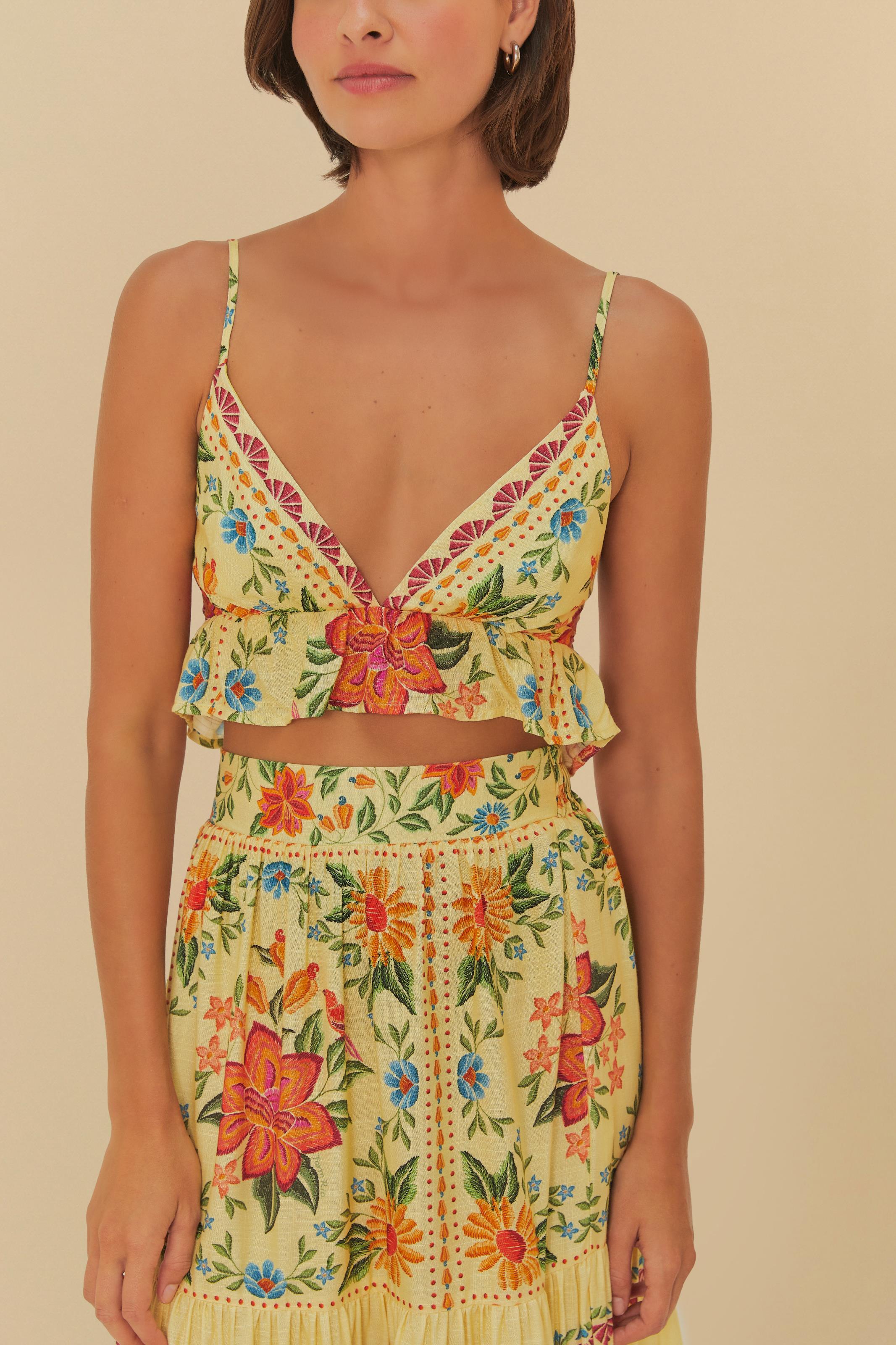 Top Estampado Delicadeza Em Flor