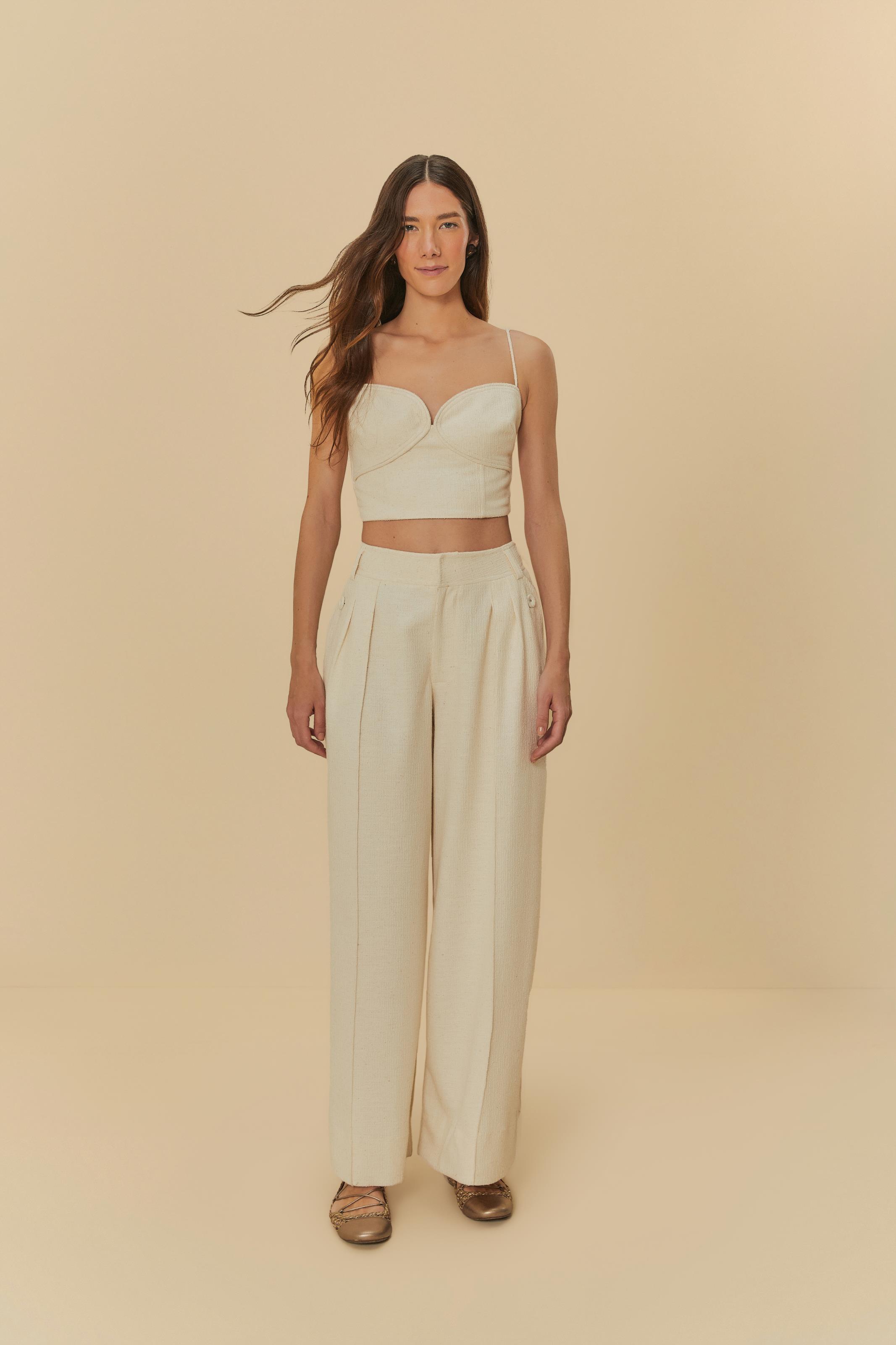 Blusa Decote Arredondado Tweed