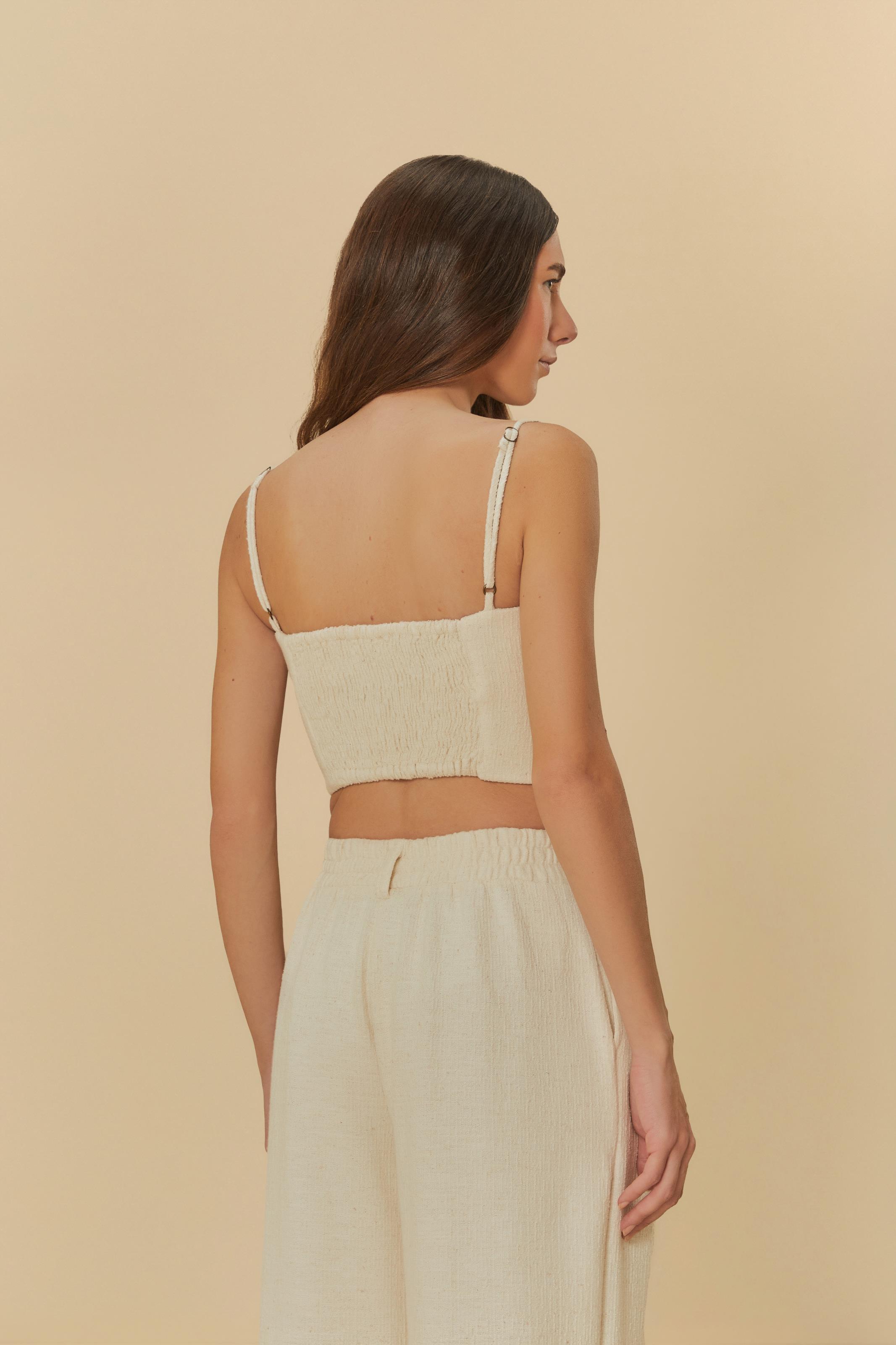 Blusa Decote Arredondado Tweed