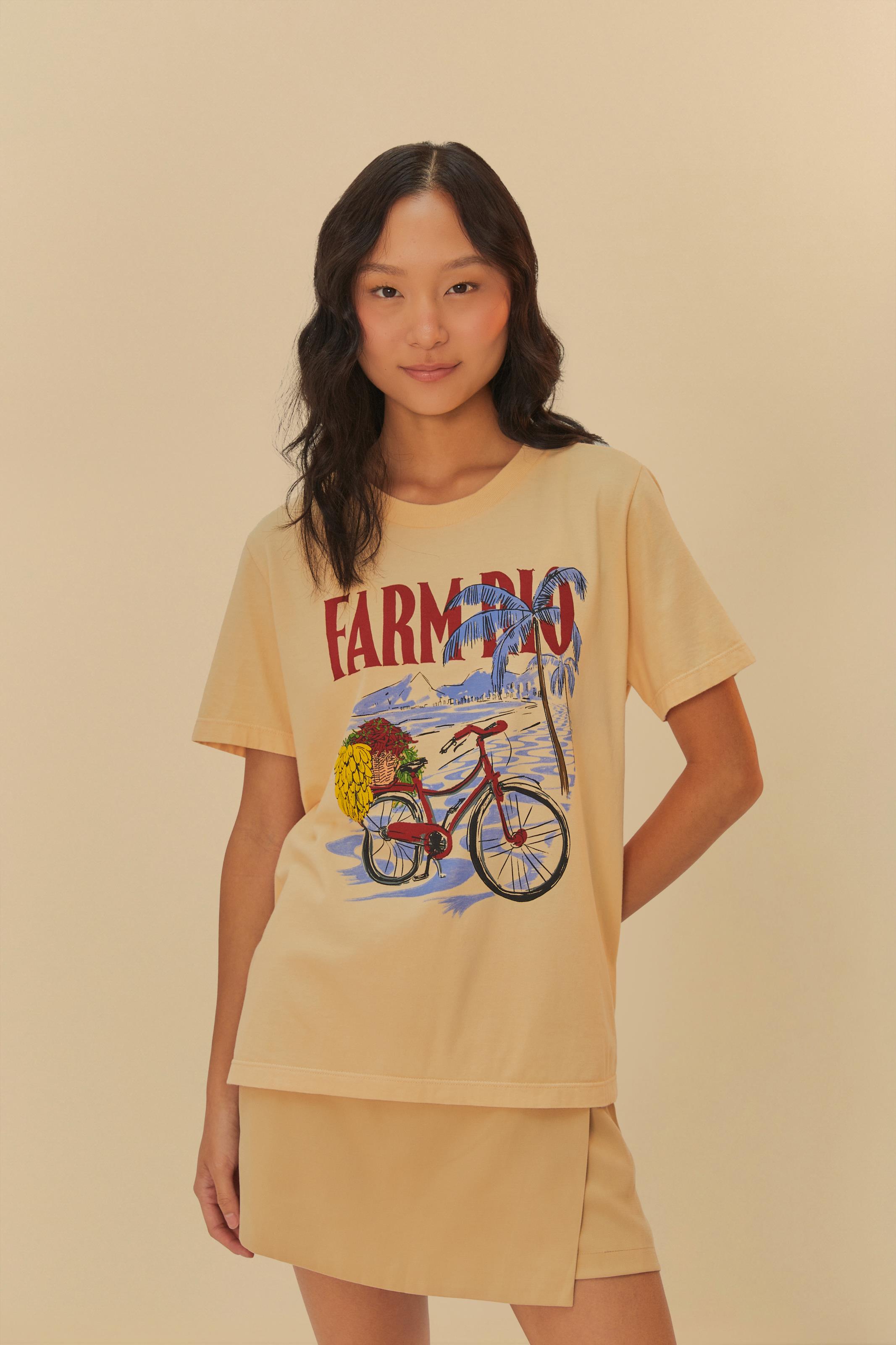 T-Shirt Fit Estampada Farm Rio Bicicleta