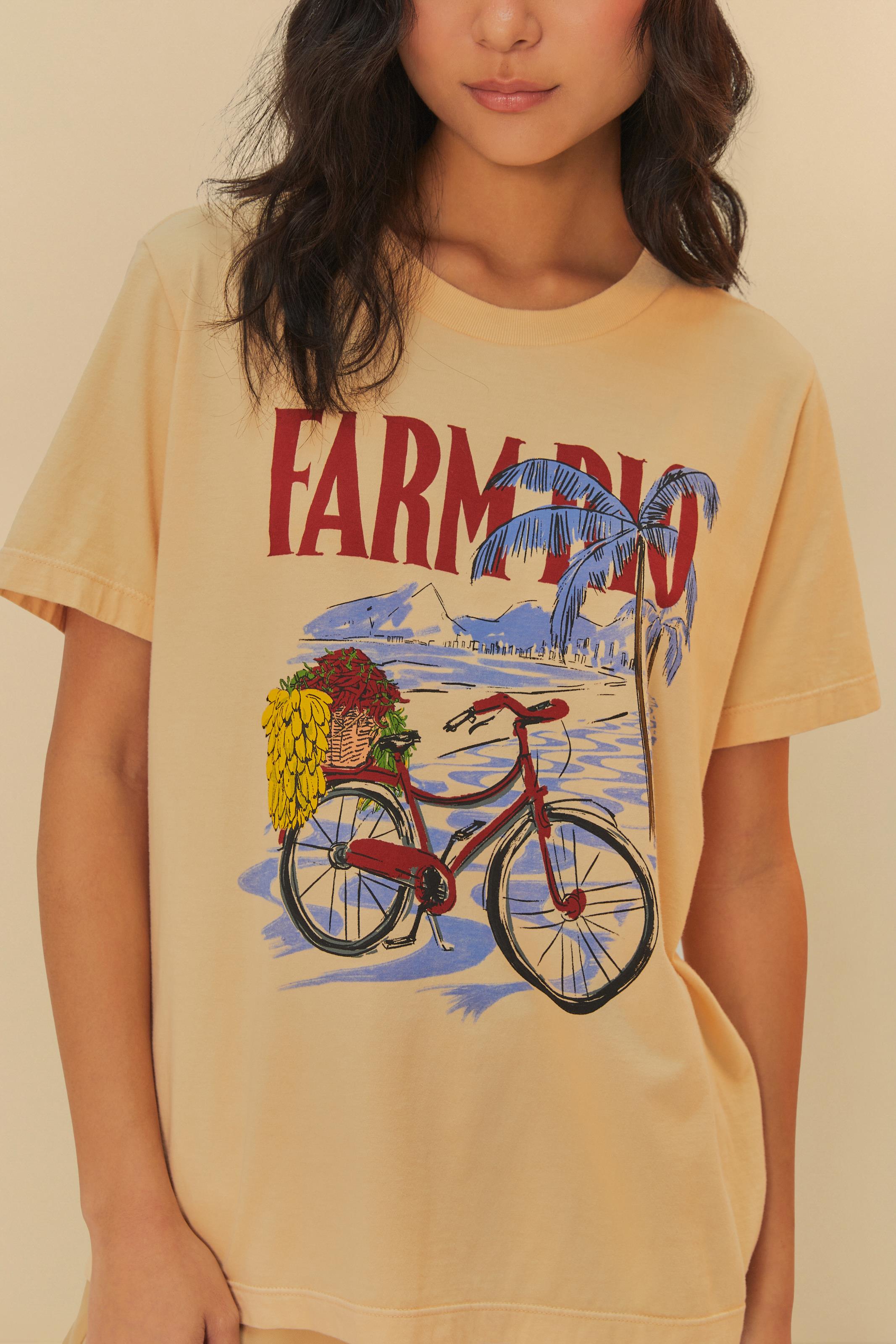 T-Shirt Fit Estampada Farm Rio Bicicleta