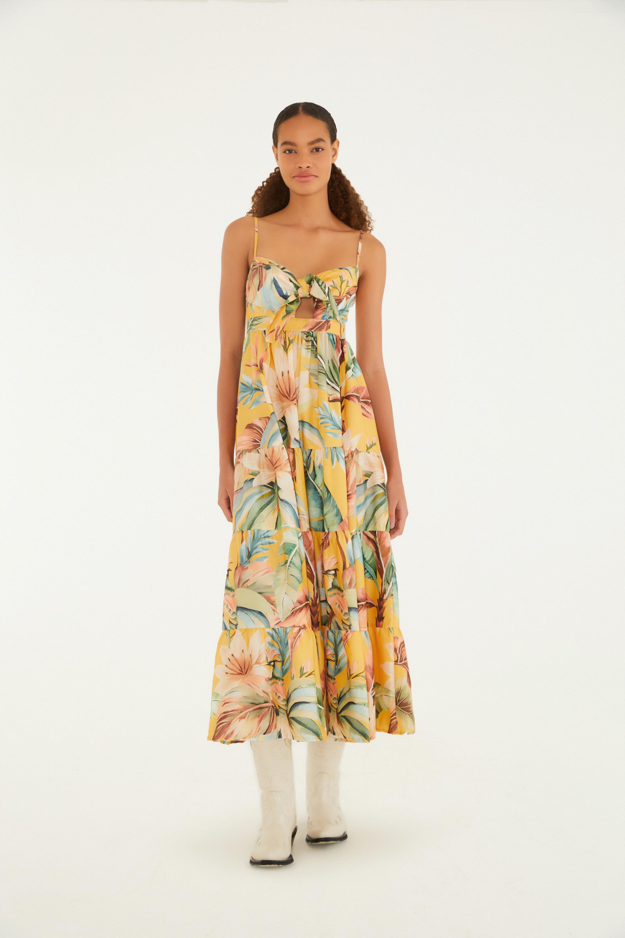 Vestido Marias Estampado Tropicália