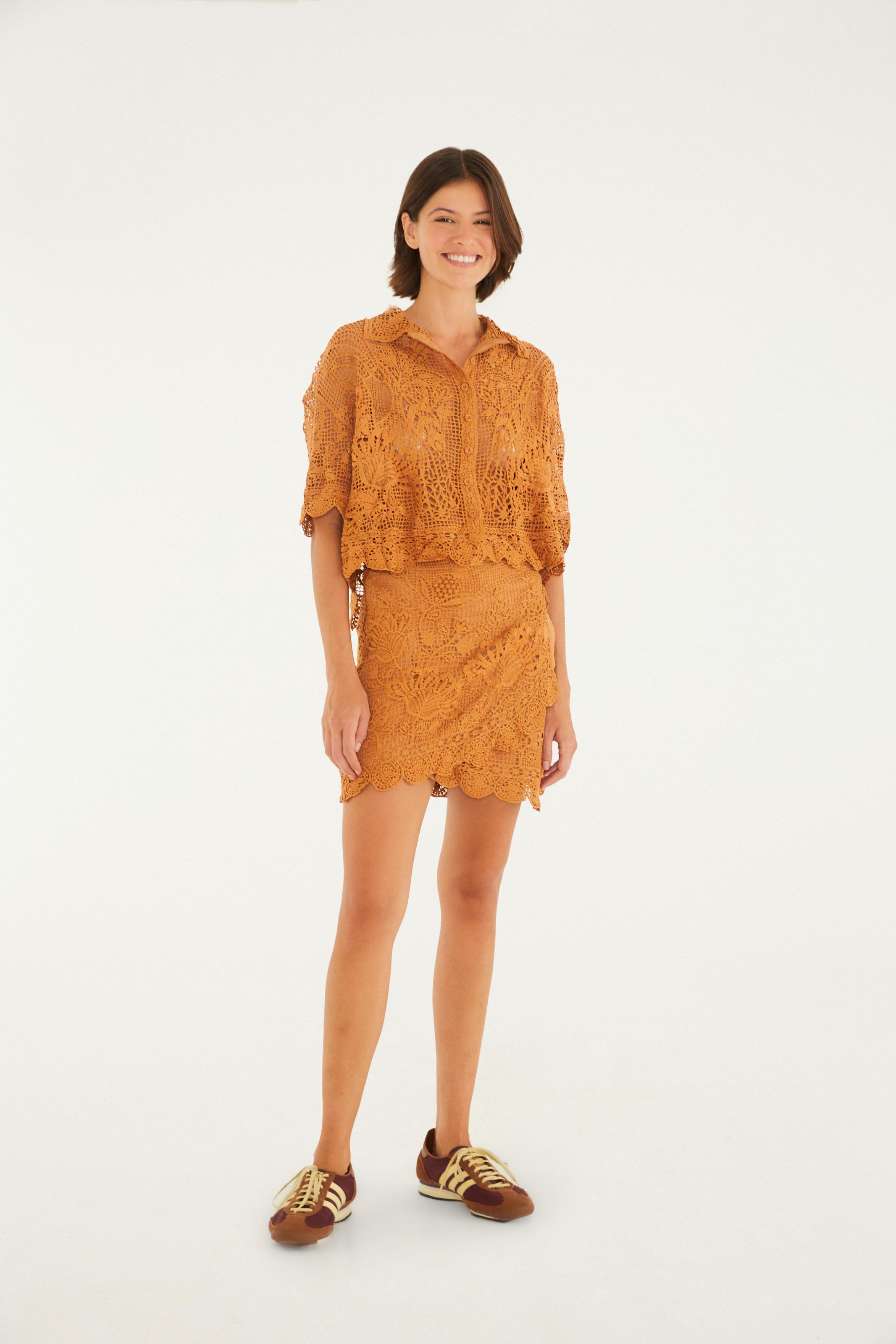 Camisa Guipure Natureza Selvagem